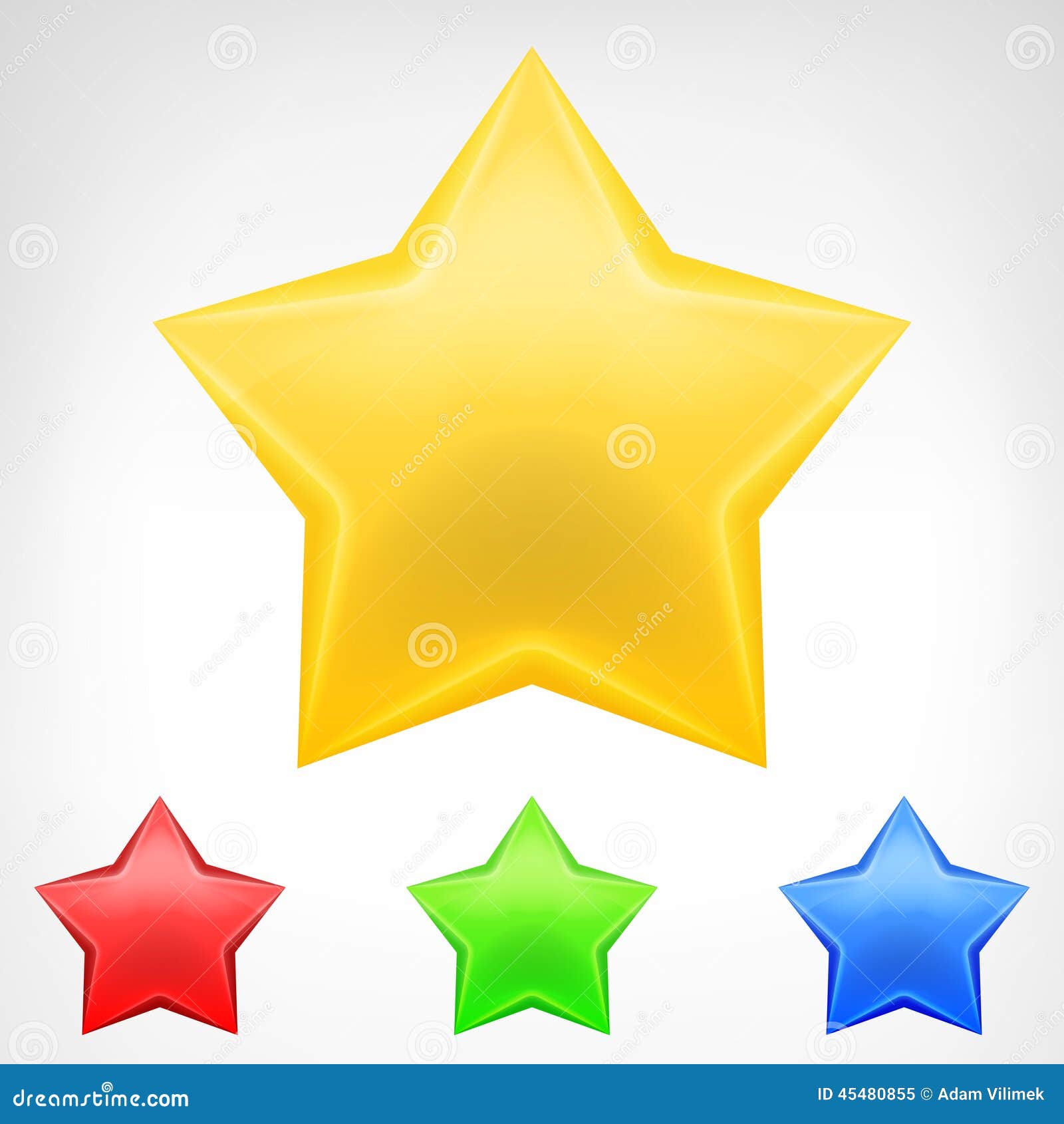 Four Color Star Element Pack Isolated Stock Vector - Illustration of ...