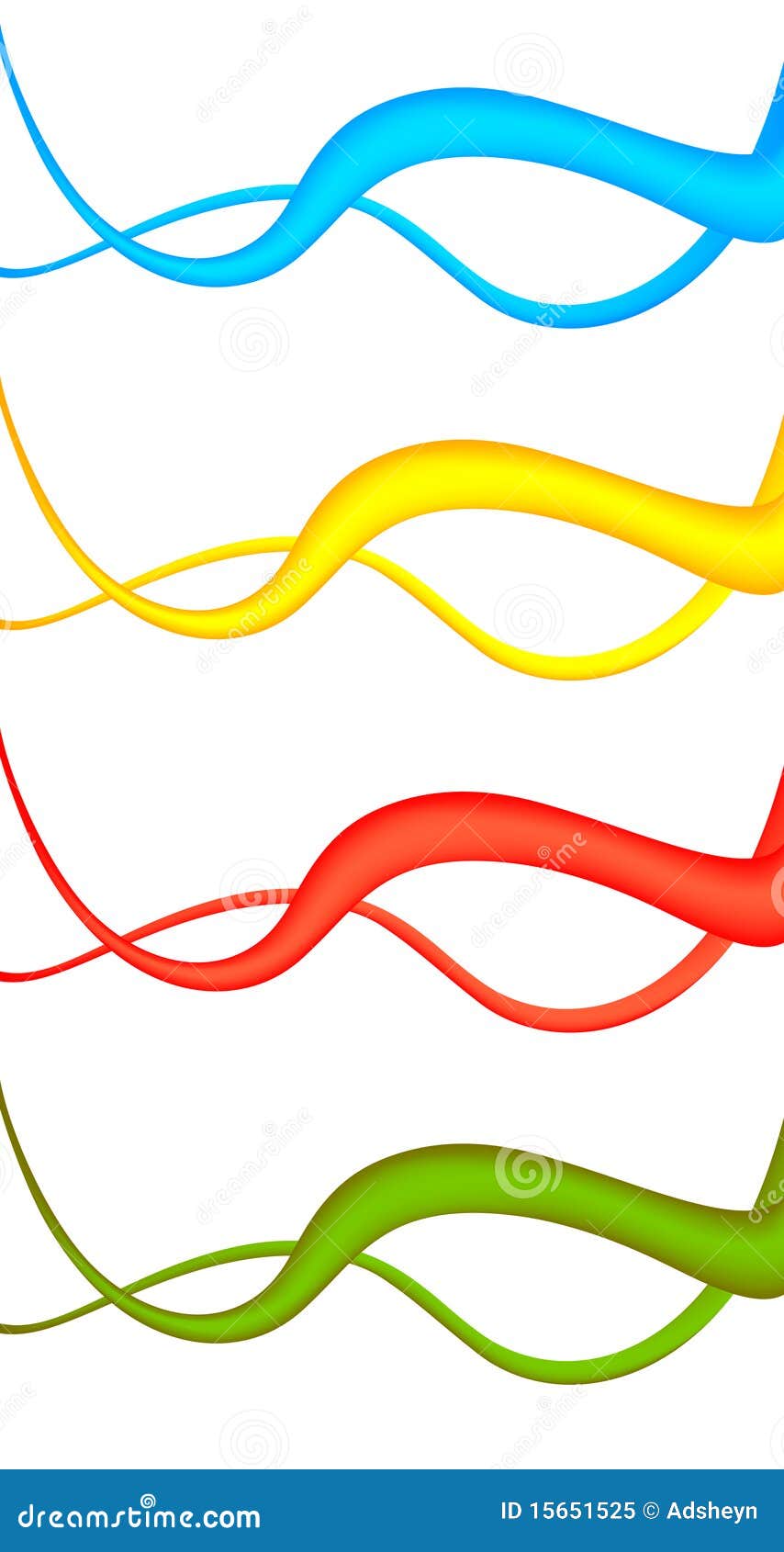 Four Color Waves Picture. Image: 15651525