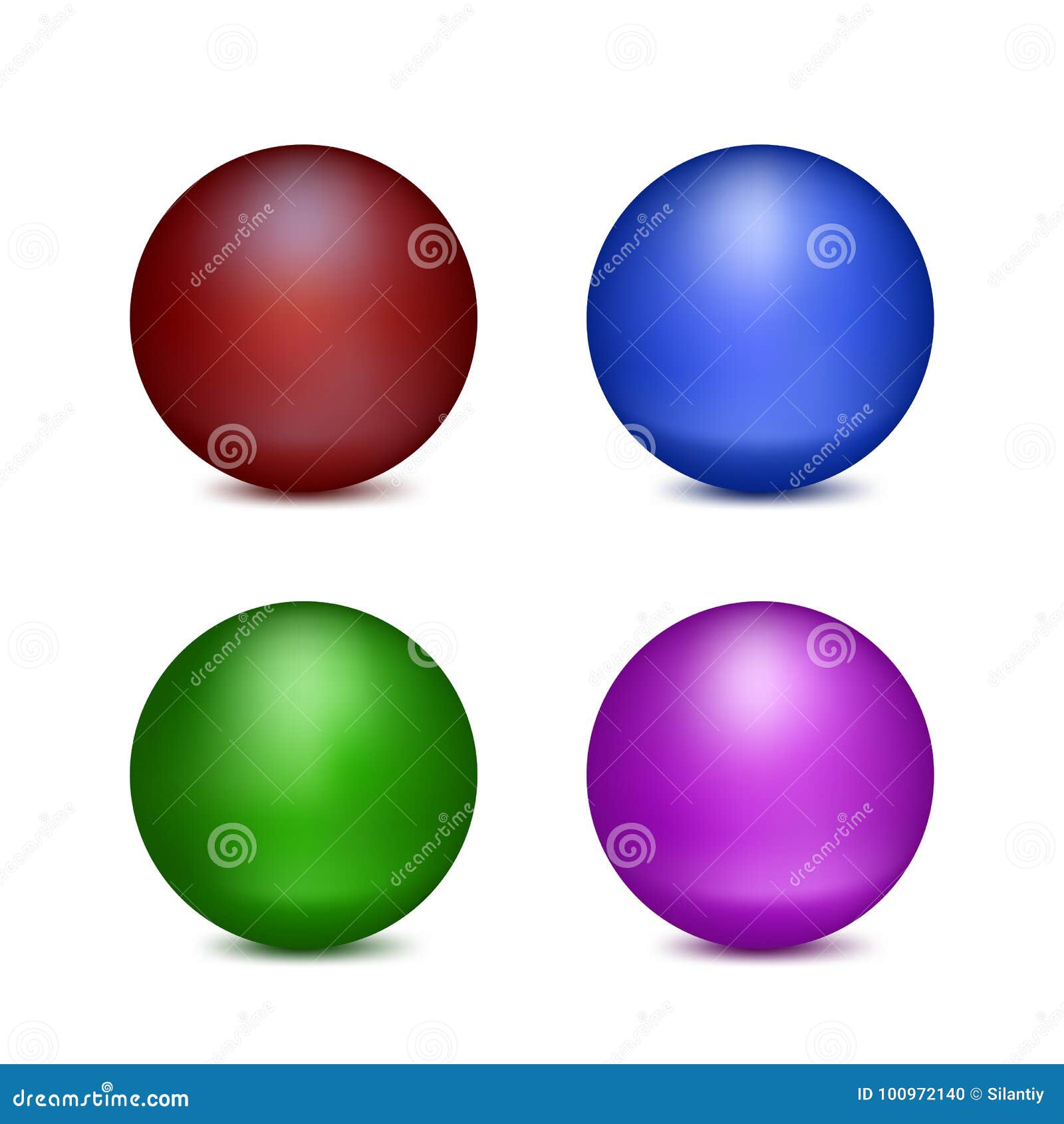 Four colored balls stock vector. Illustration of element - 100972140