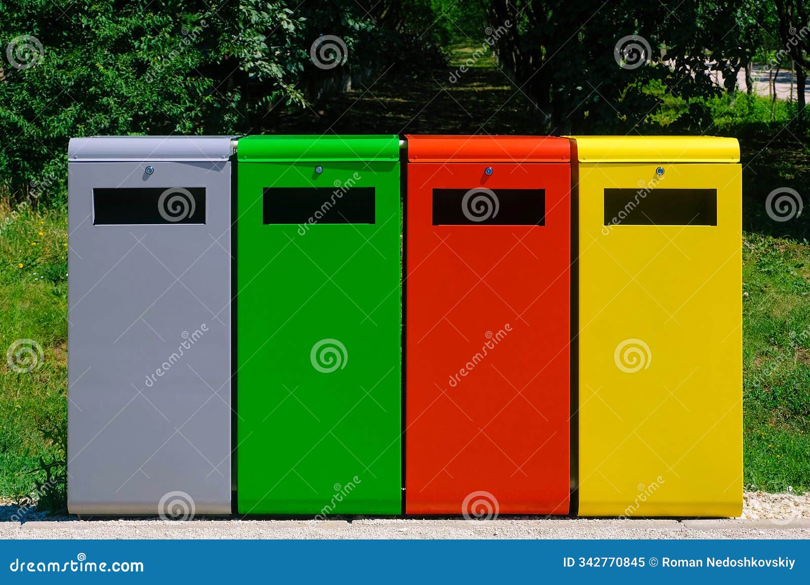 Four Colored Blocks For Yoga, Lie Side By Side, Concept, On A White ...