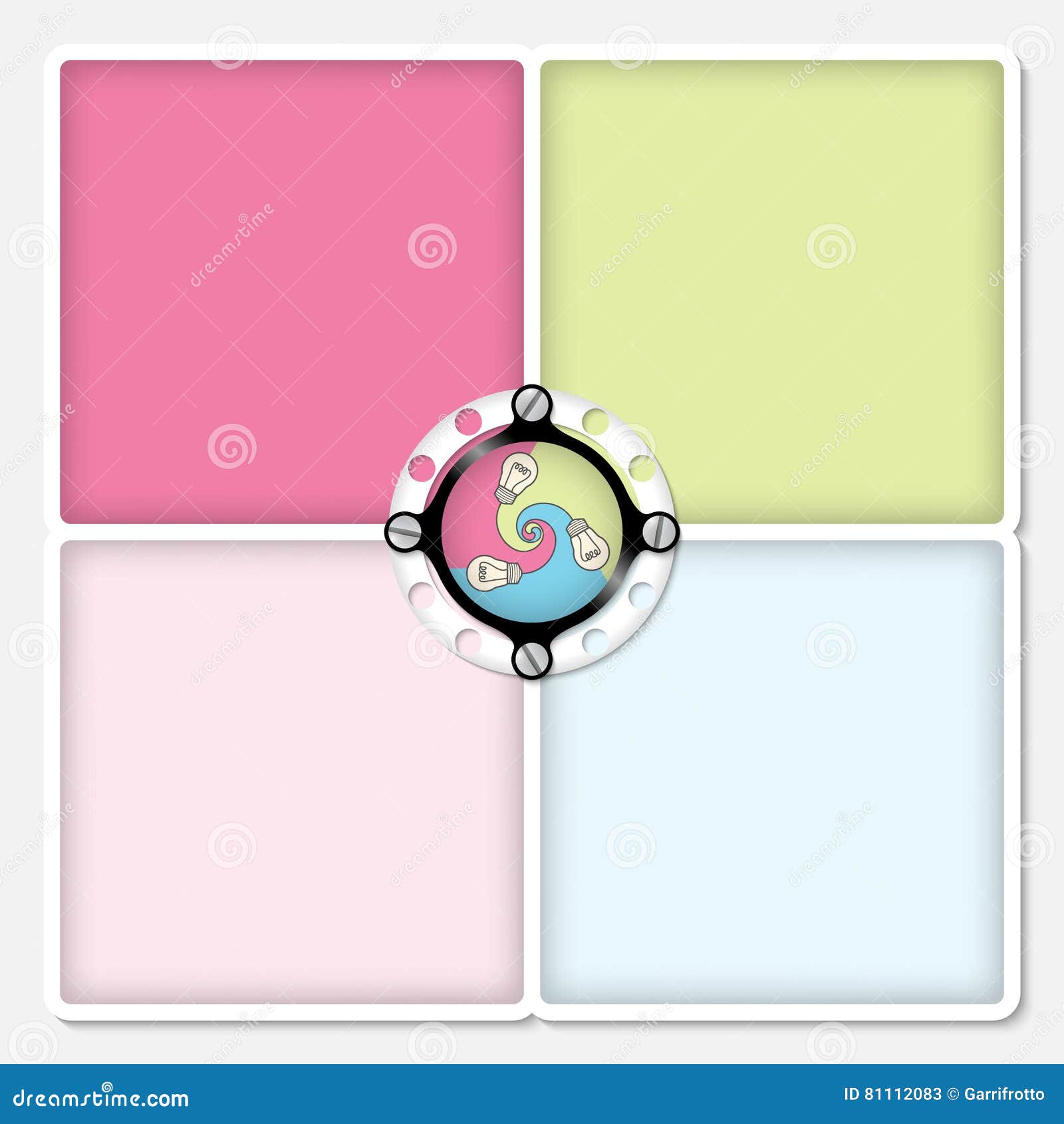 Colored Frames And Arrows For Infographics And Diagrams. Vector ...