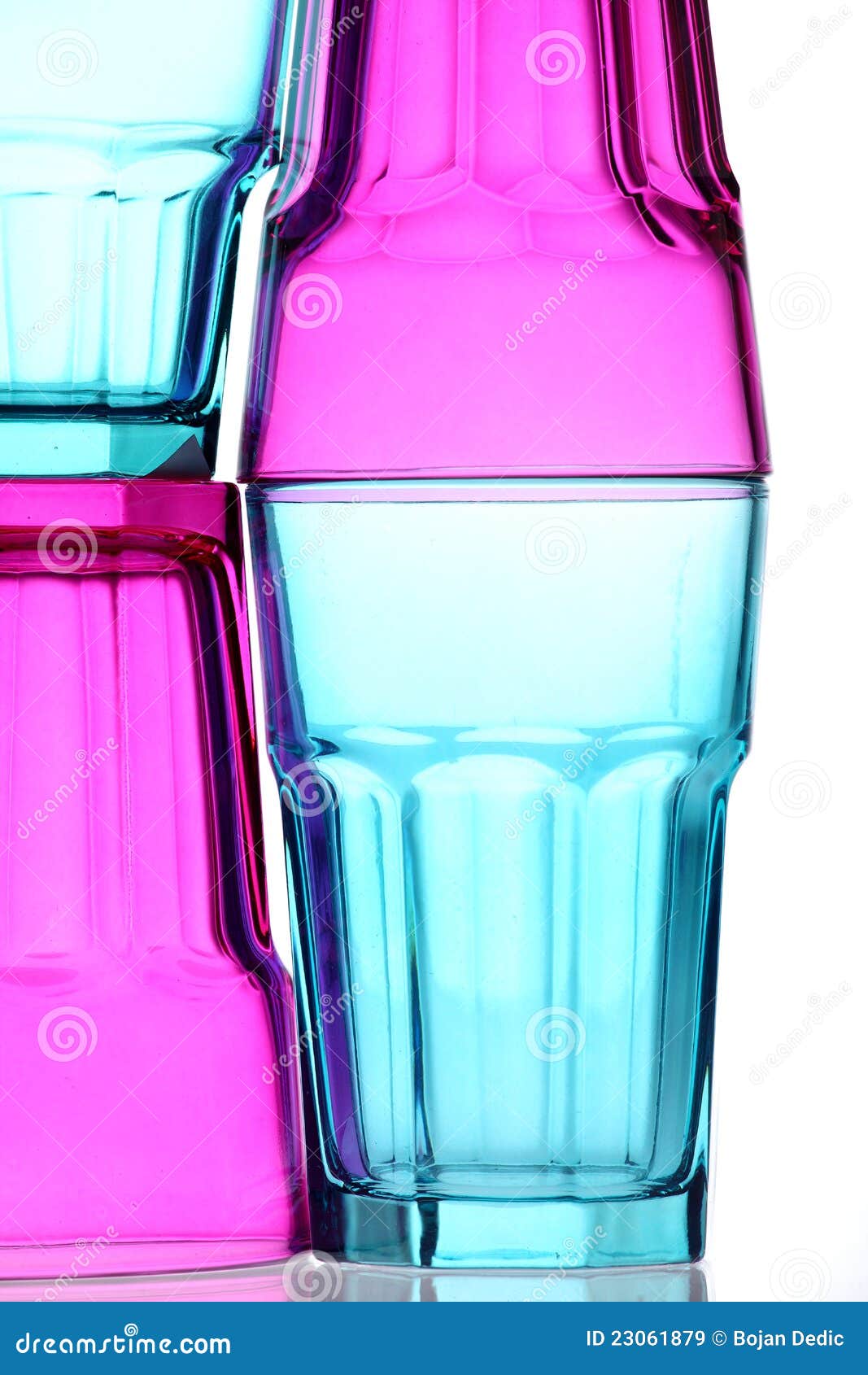 Four Colored Blocks For Yoga, Lie Side By Side, Concept, On A White ...