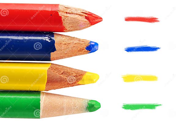 Four colored pencils stock photo. Image of draw, colored - 19015112