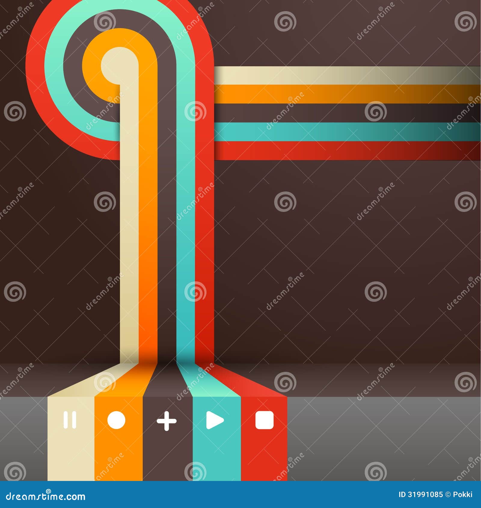Four colored stripes stock vector. Illustration of empty - 31991085