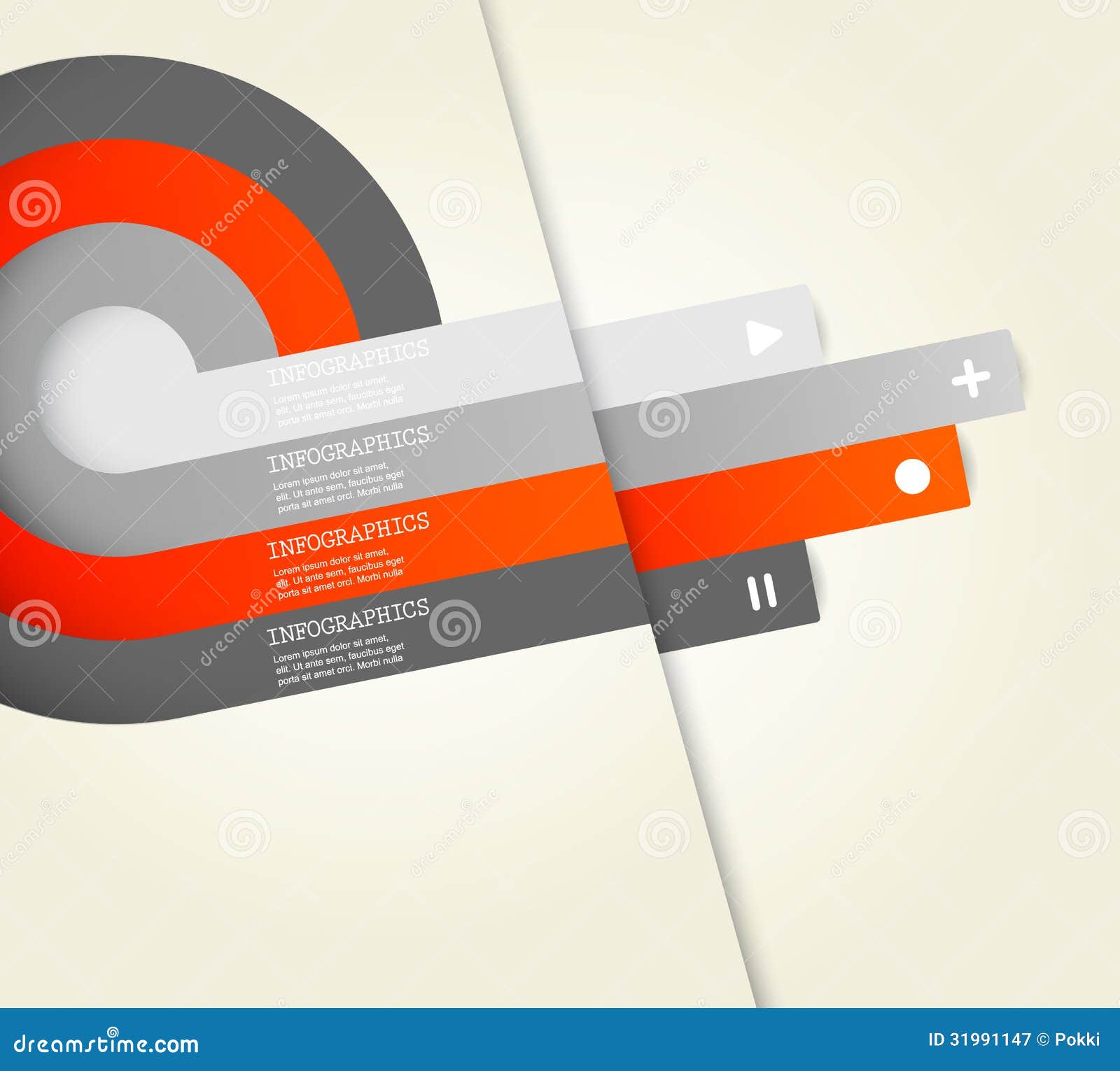 Four colored stripes. stock vector. Illustration of element - 31991147