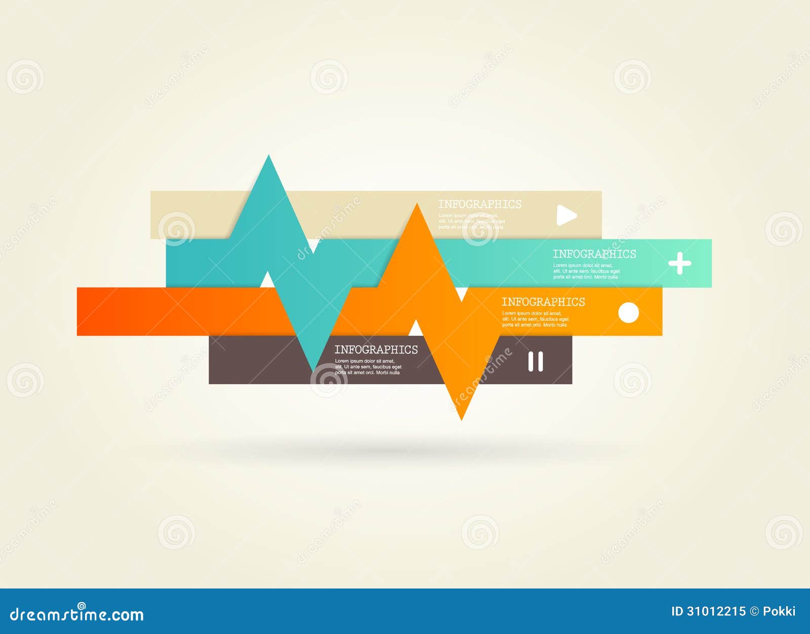 Four Colored Stripes with Place for Your Own Text. Stock Vector ...