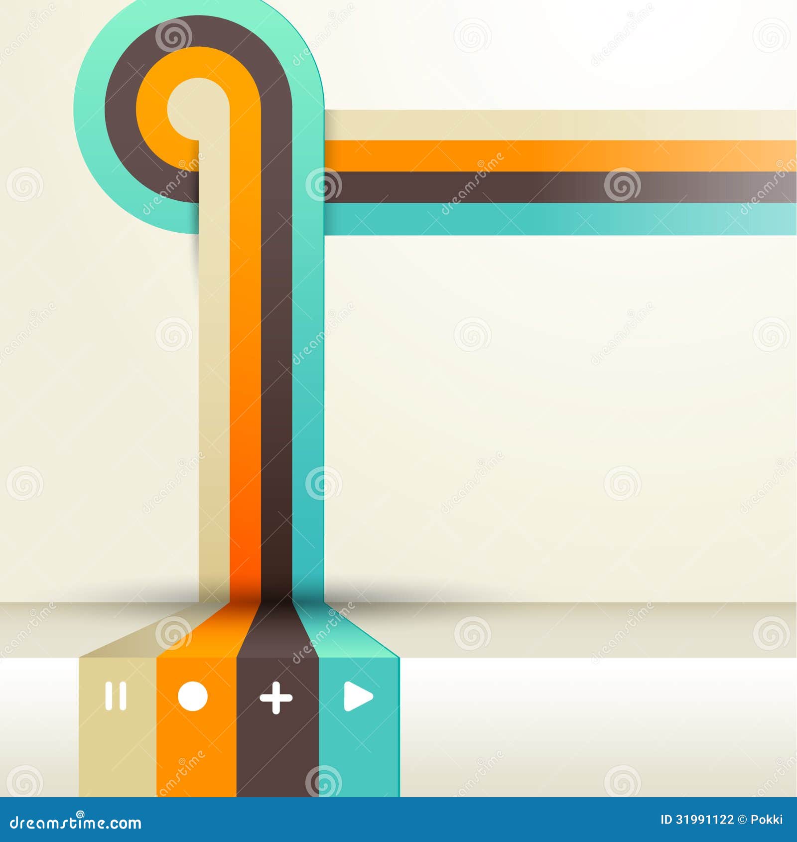 Four Colored Stripes with Place for Your Own Text. Stock Vector ...