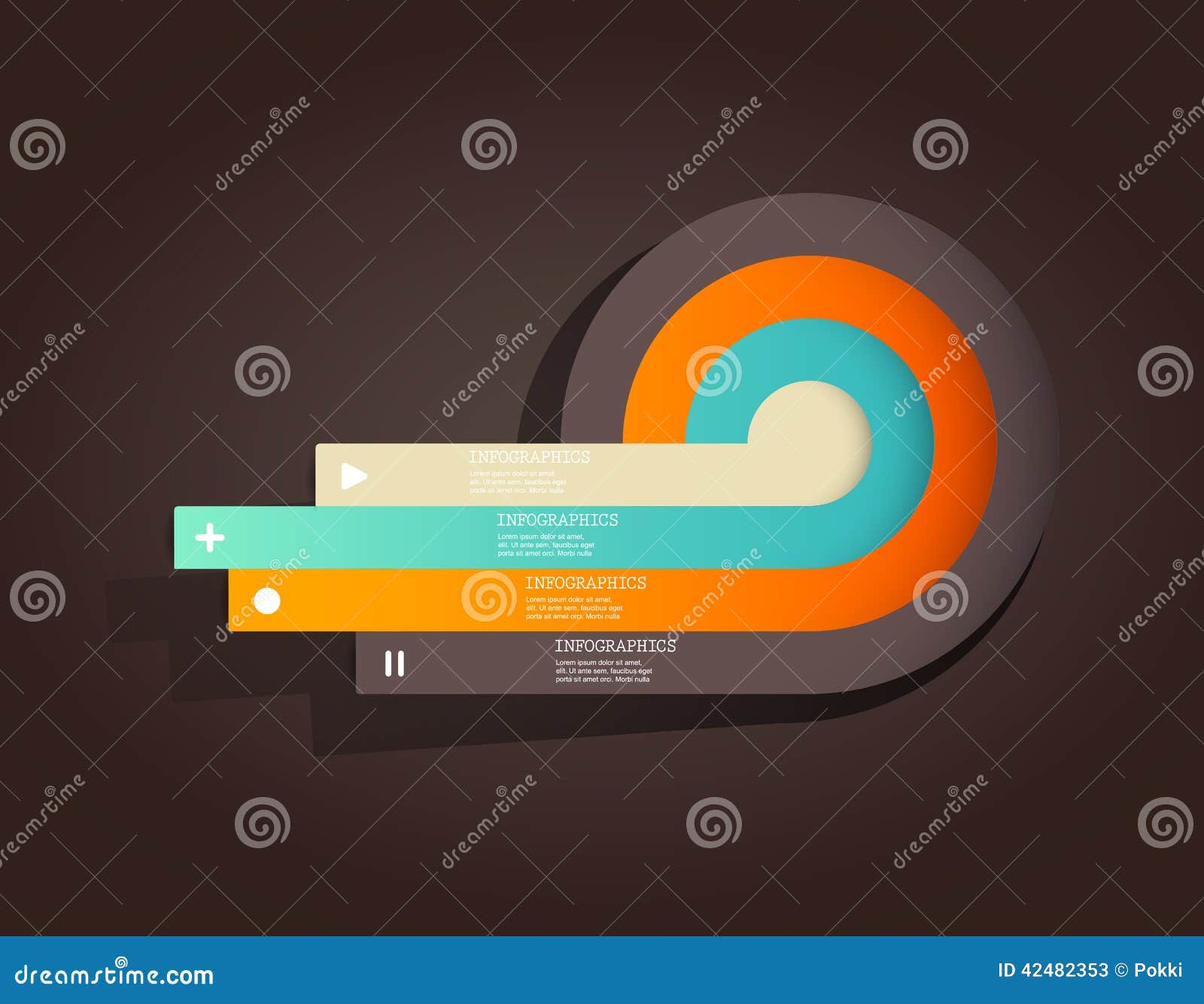Four Colored Stripes with Place for Your Own Text. Stock Vector ...