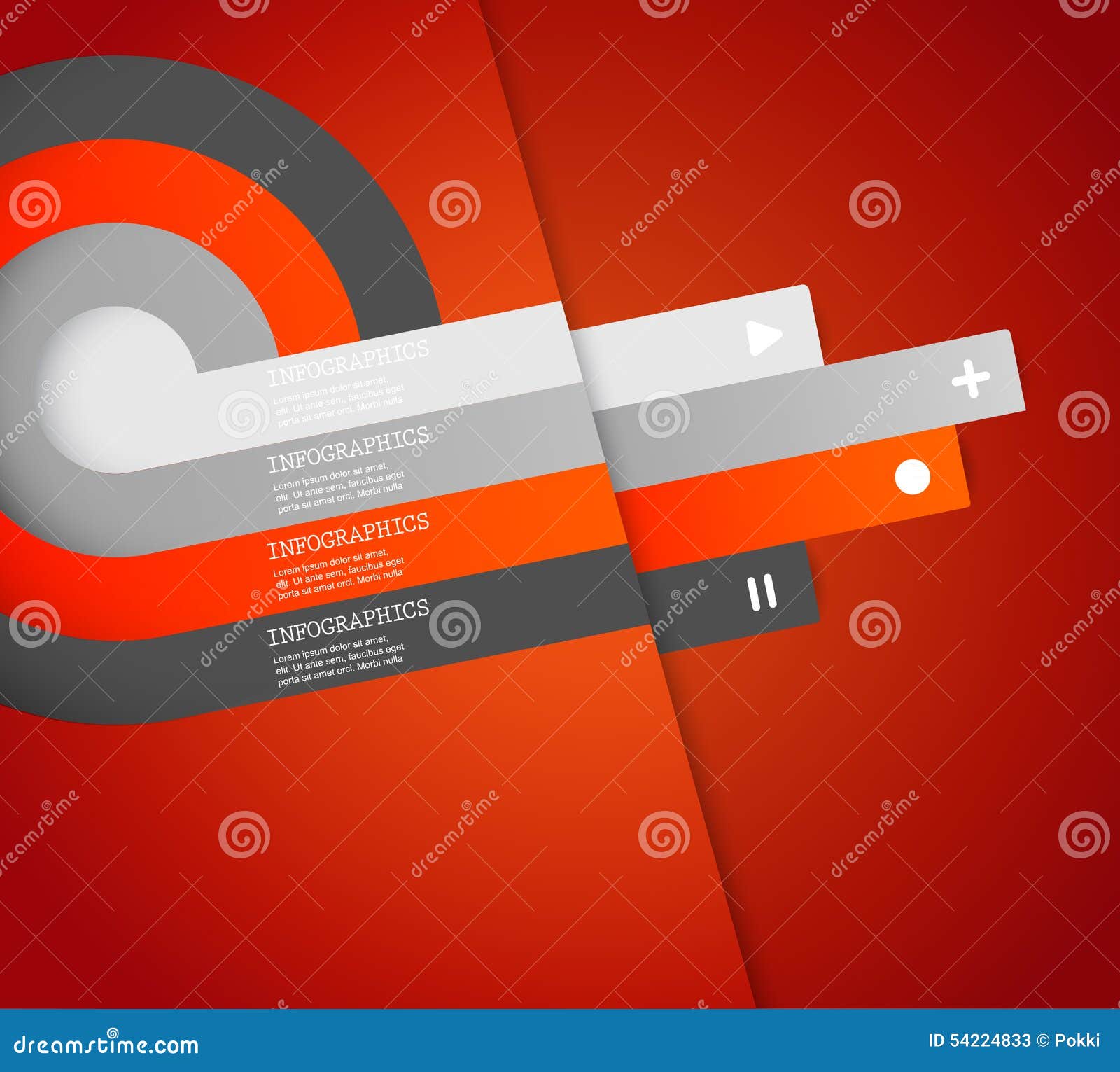 Four Colored Stripes with Place for Your Own Text. Stock Vector ...