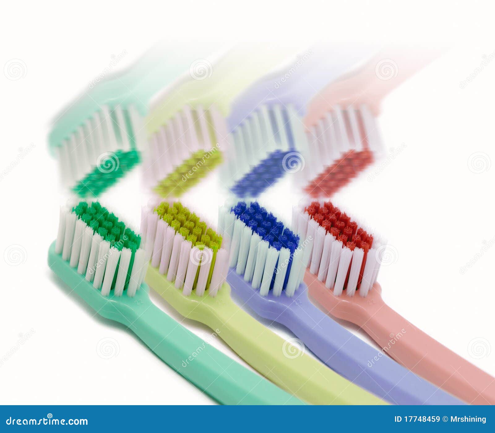 Four Colored Toothbrushes Picture. Image: 17748459