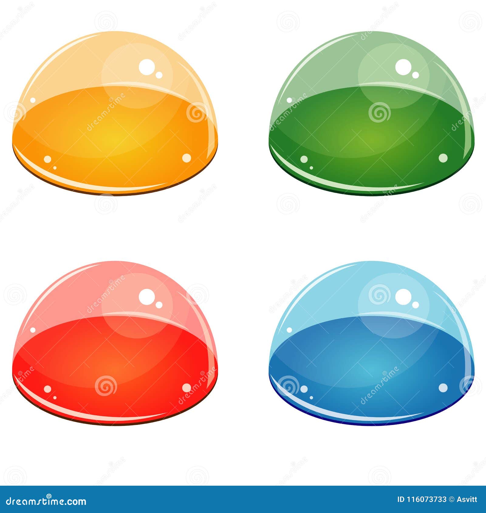 Half bubble buttons stock vector. Illustration of gloss - 116073733