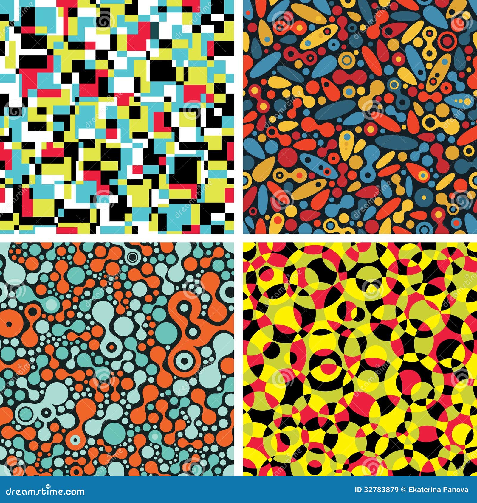 Four Colorful Abstract Textures. Stock Vector - Illustration of crazy ...