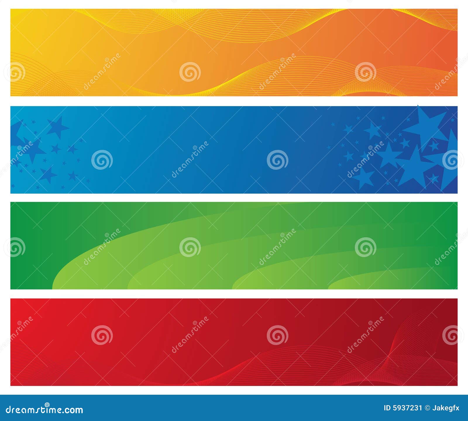 Four colorful banners stock vector. Illustration of graphic - 5937231