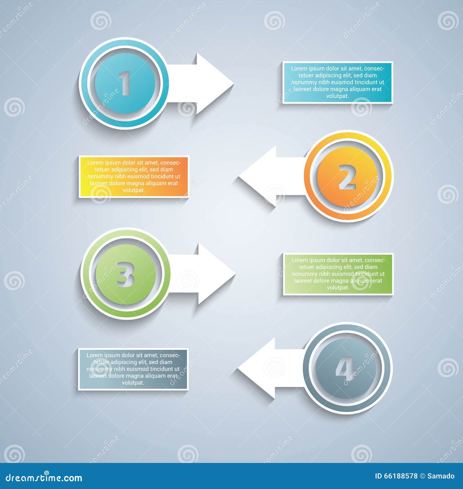 Four colorful banners stock vector. Illustration of info - 66188578