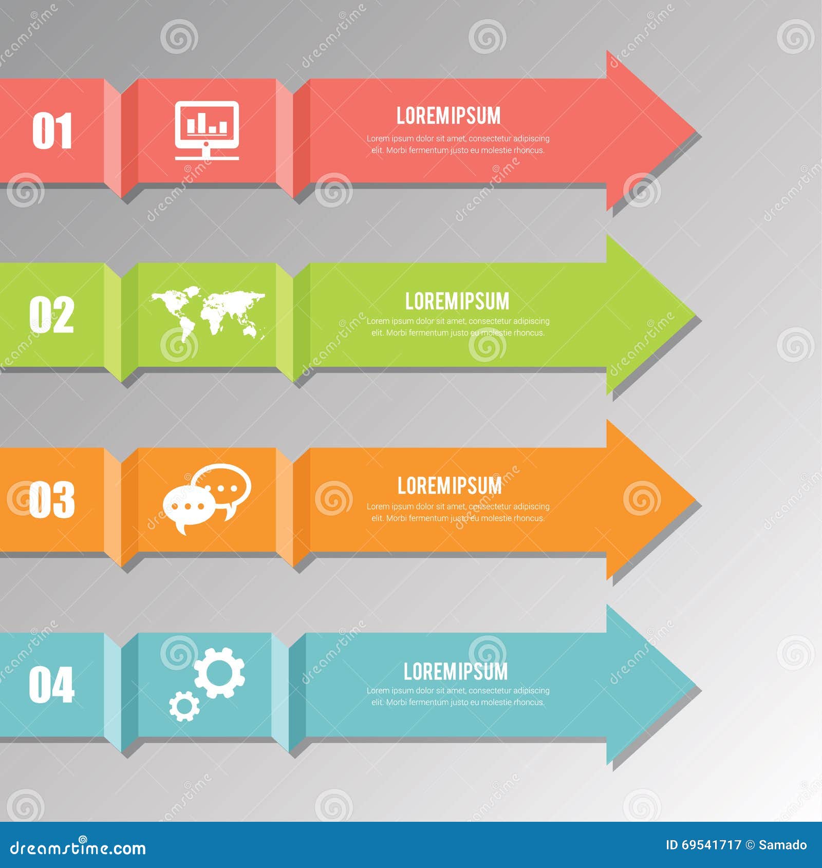 Four colorful banners stock vector. Illustration of colorful - 69541717