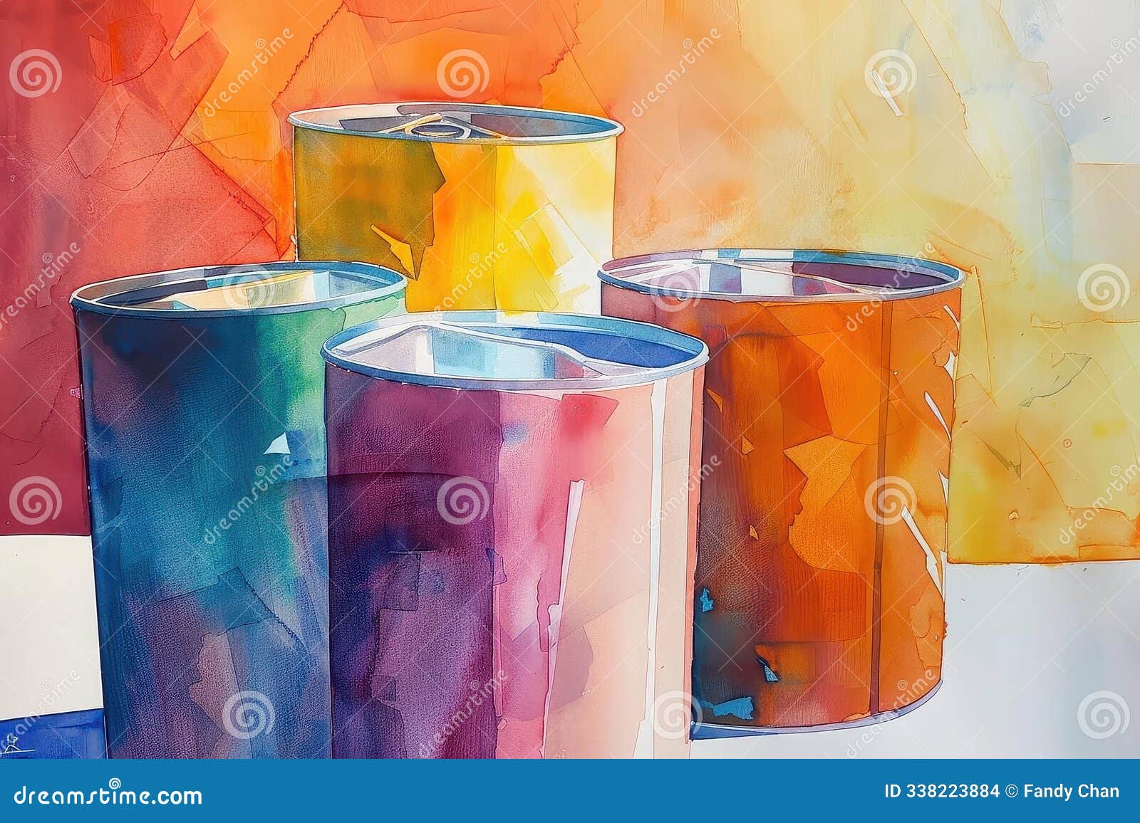 Watercolor Of Stunning Artwork On Master Bedroom Royalty-Free Stock ...