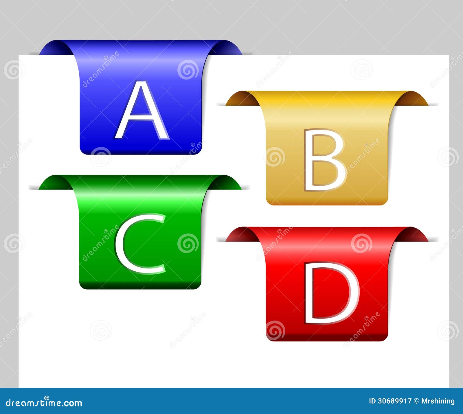 Four colorful dividers stock vector. Illustration of file - 30689917