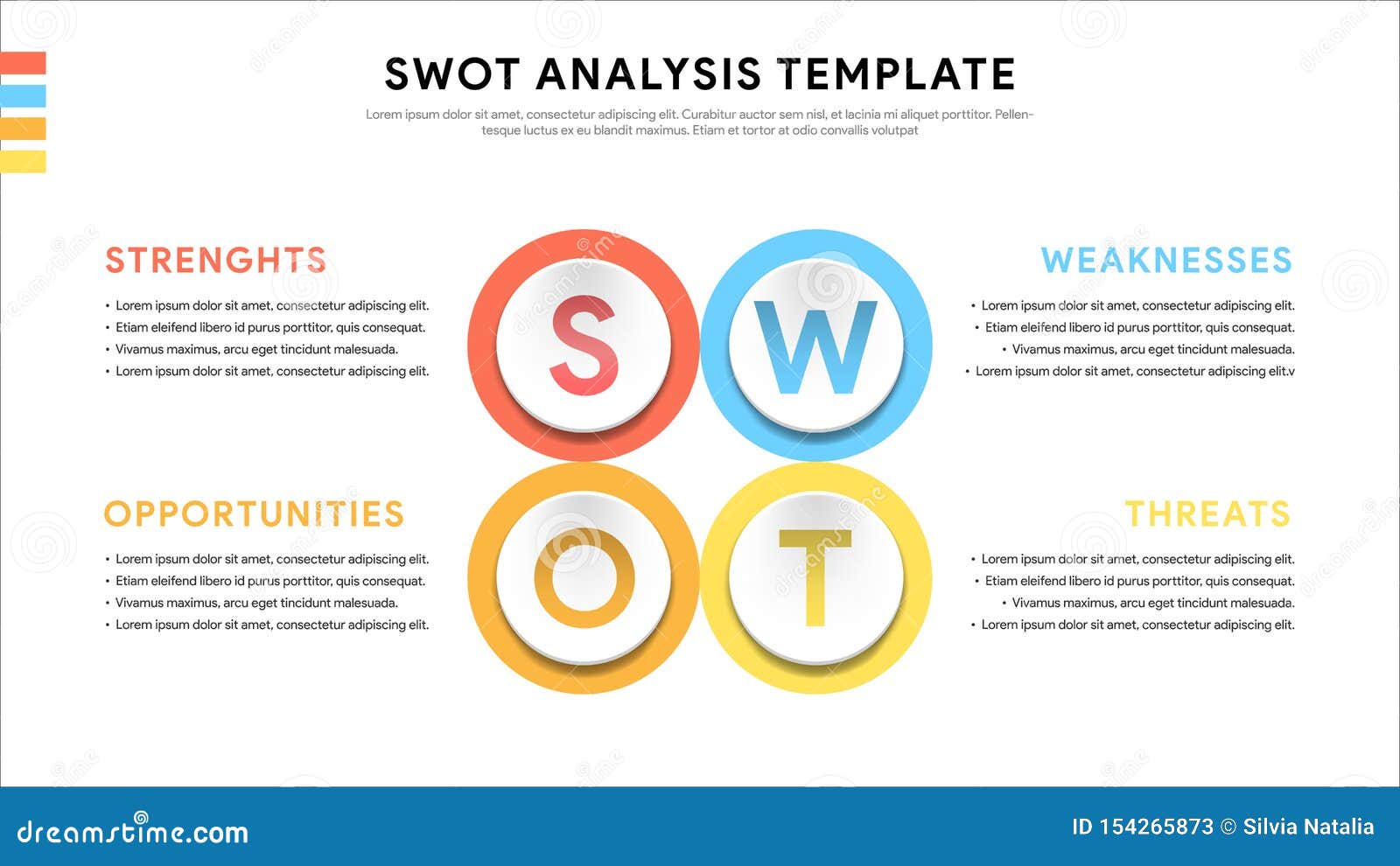 Four Colorful Elements with Text Inside Placed Around Circle. Concept ...