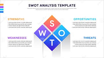 Four Colorful Elements with Text Inside Placed Around Rectangle ...