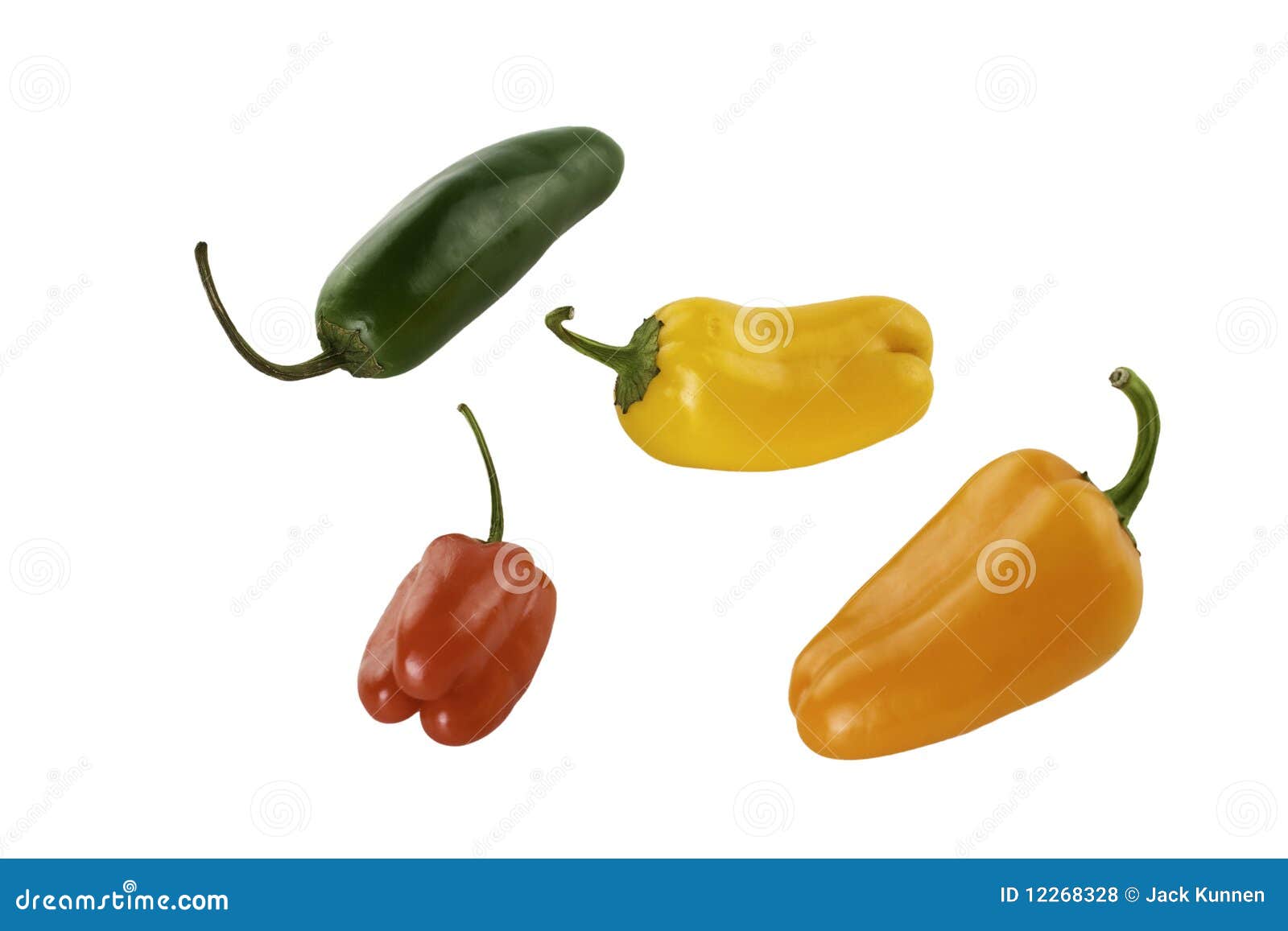 Four Colorful Peppers stock photo. Image of nutrition - 12268328