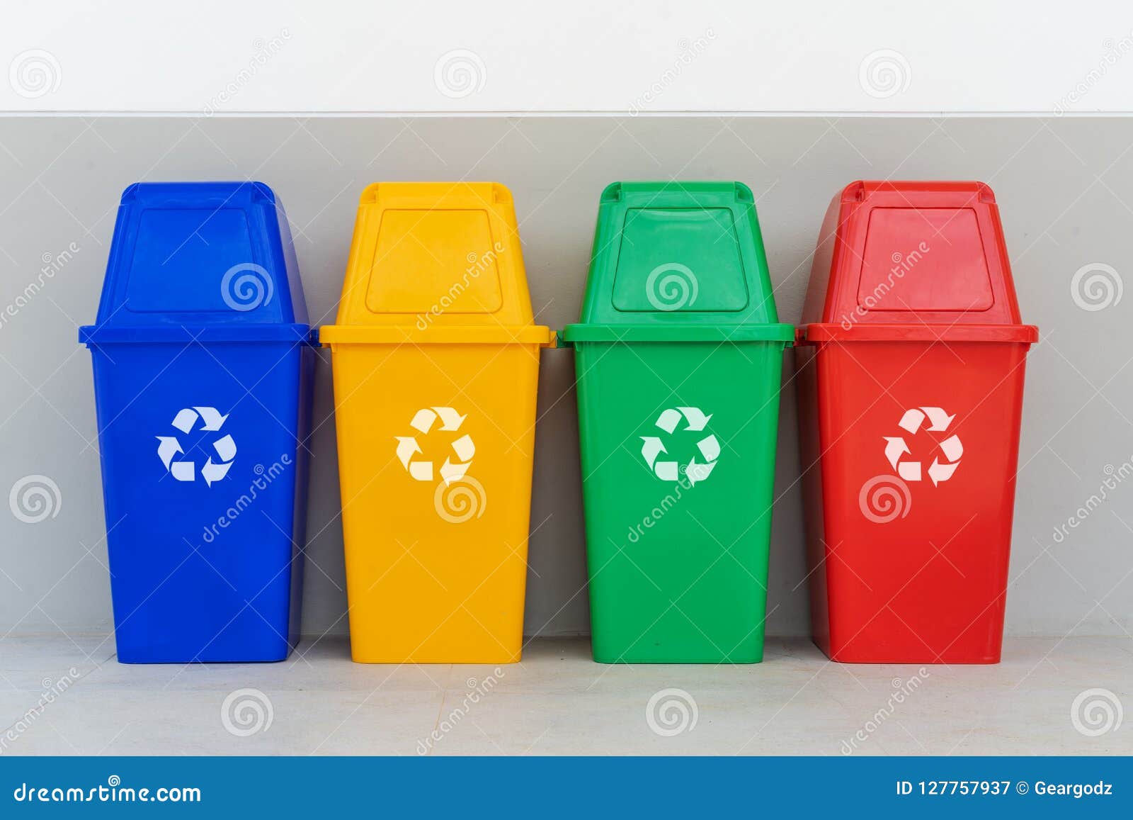 Colorful Recycle Bins In A Public Place Royalty-Free Stock Photography ...