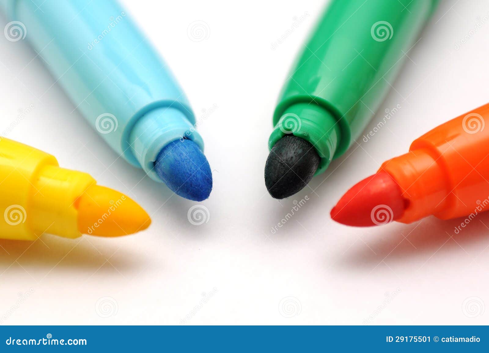 Four colors stock image. Image of pens, artist, creative - 29175501