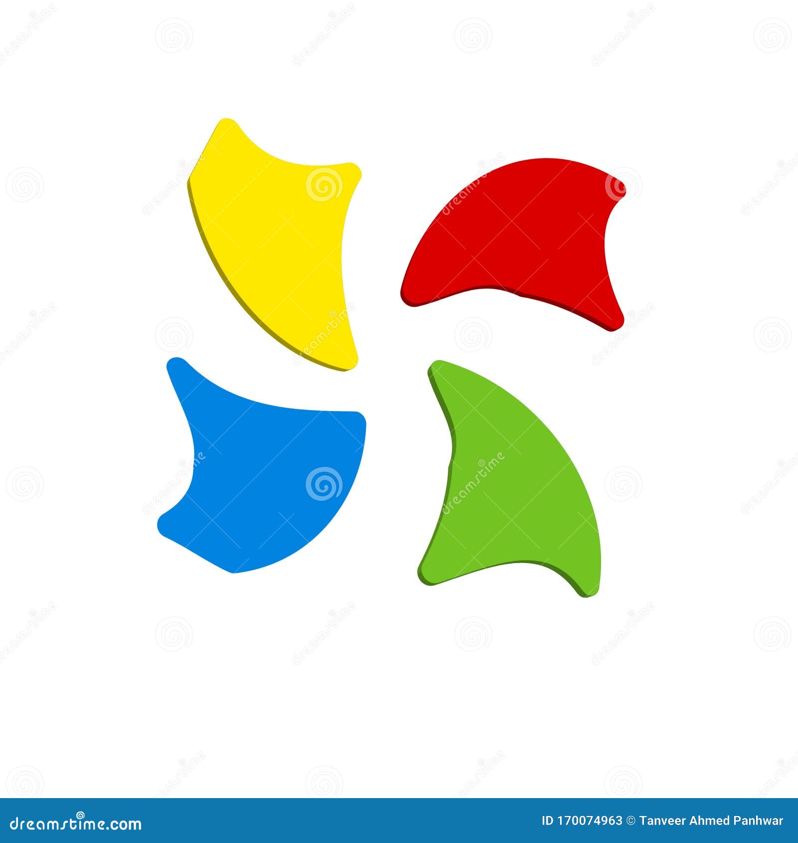 Four Colors Logo Red Green Blue & Yellow Stock Illustration ...