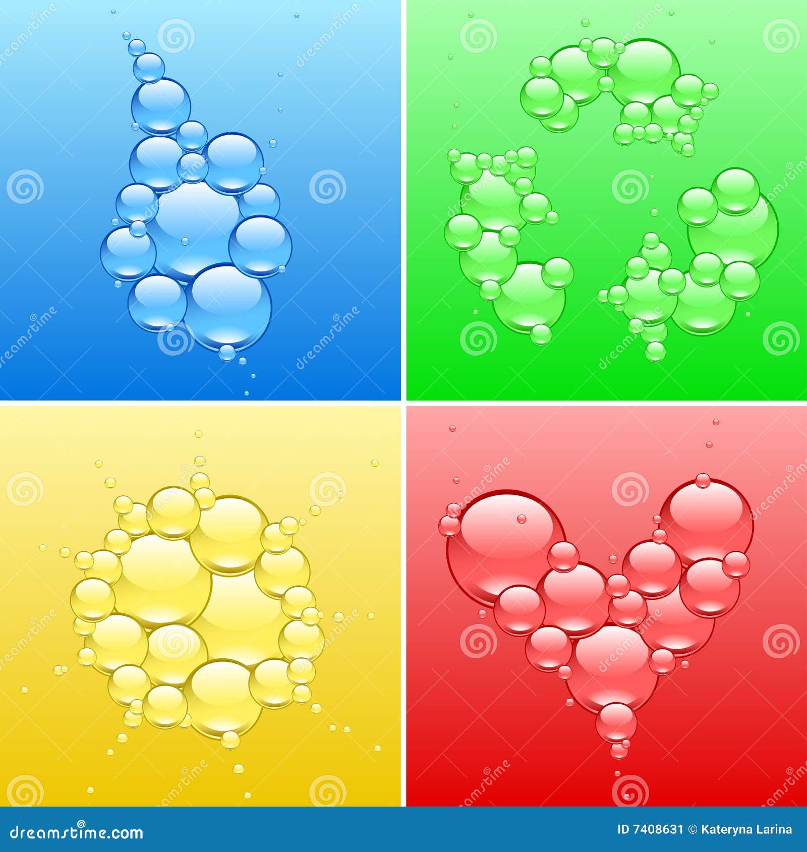 Four colors symbol stock vector. Illustration of water - 7408631