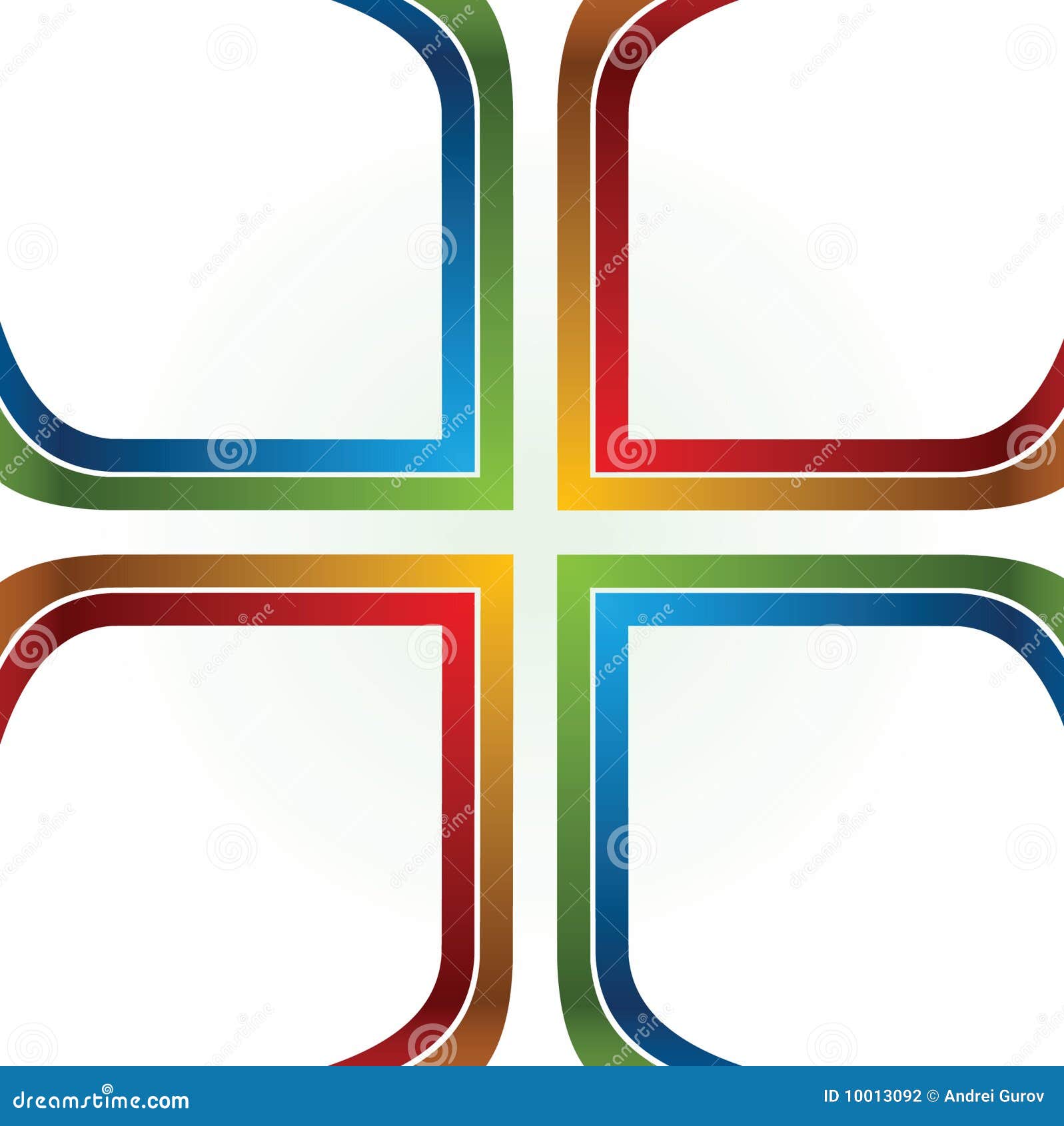 Four Colour Lines.Vector Illustration Stock Illustration - Illustration ...