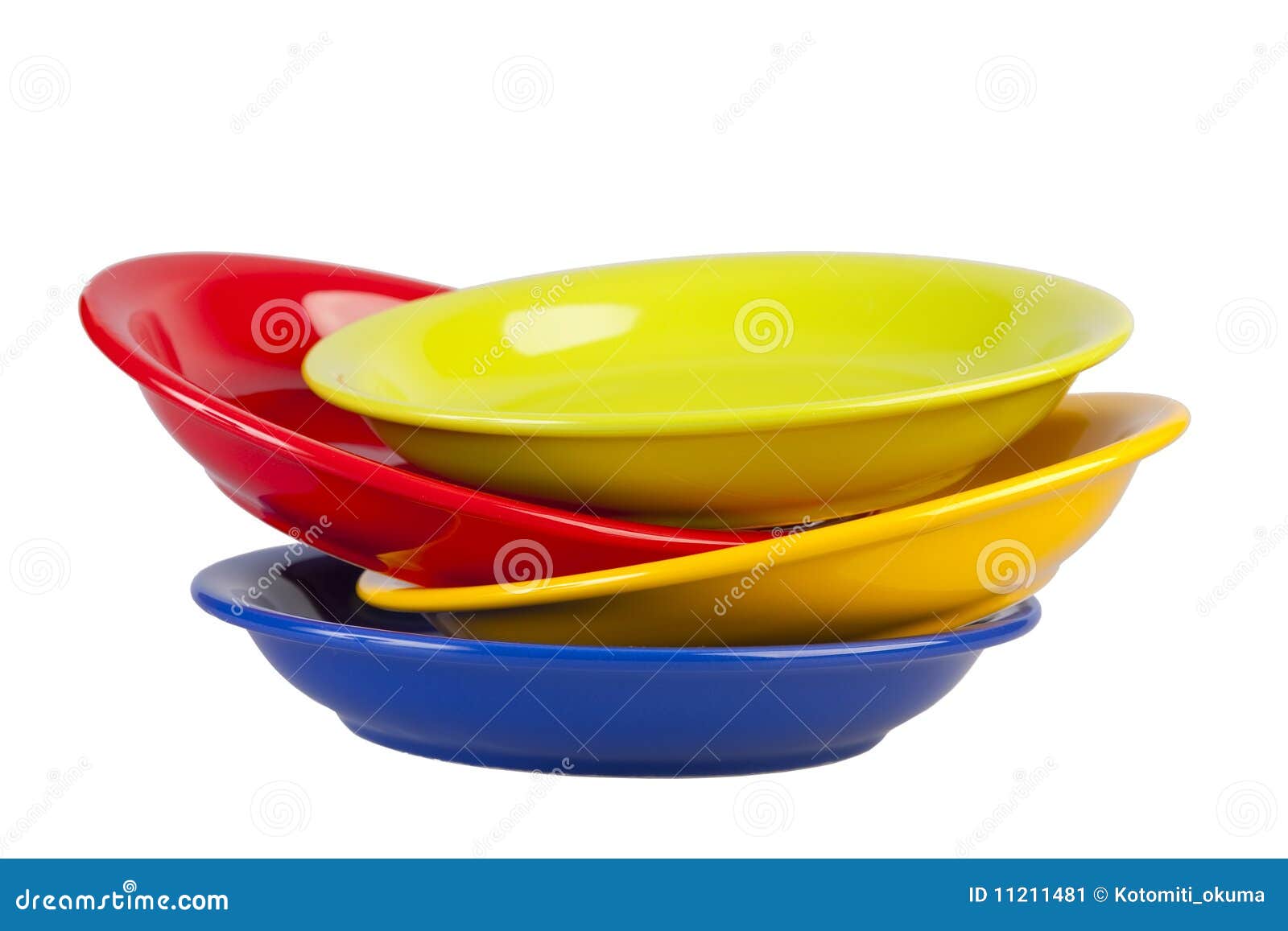 Two Colour Plates With Pasta On A Wood Background Stock Image ...