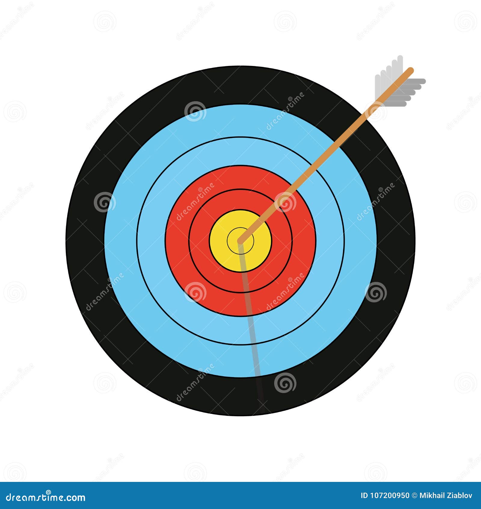 Four Colour Vector Aim with Arrow Stock Vector - Illustration of good ...