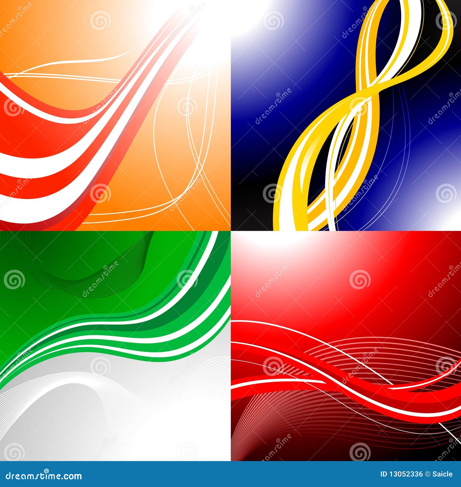 Four Colourful Abstract Backgrounds Stock Vector - Illustration of dark ...