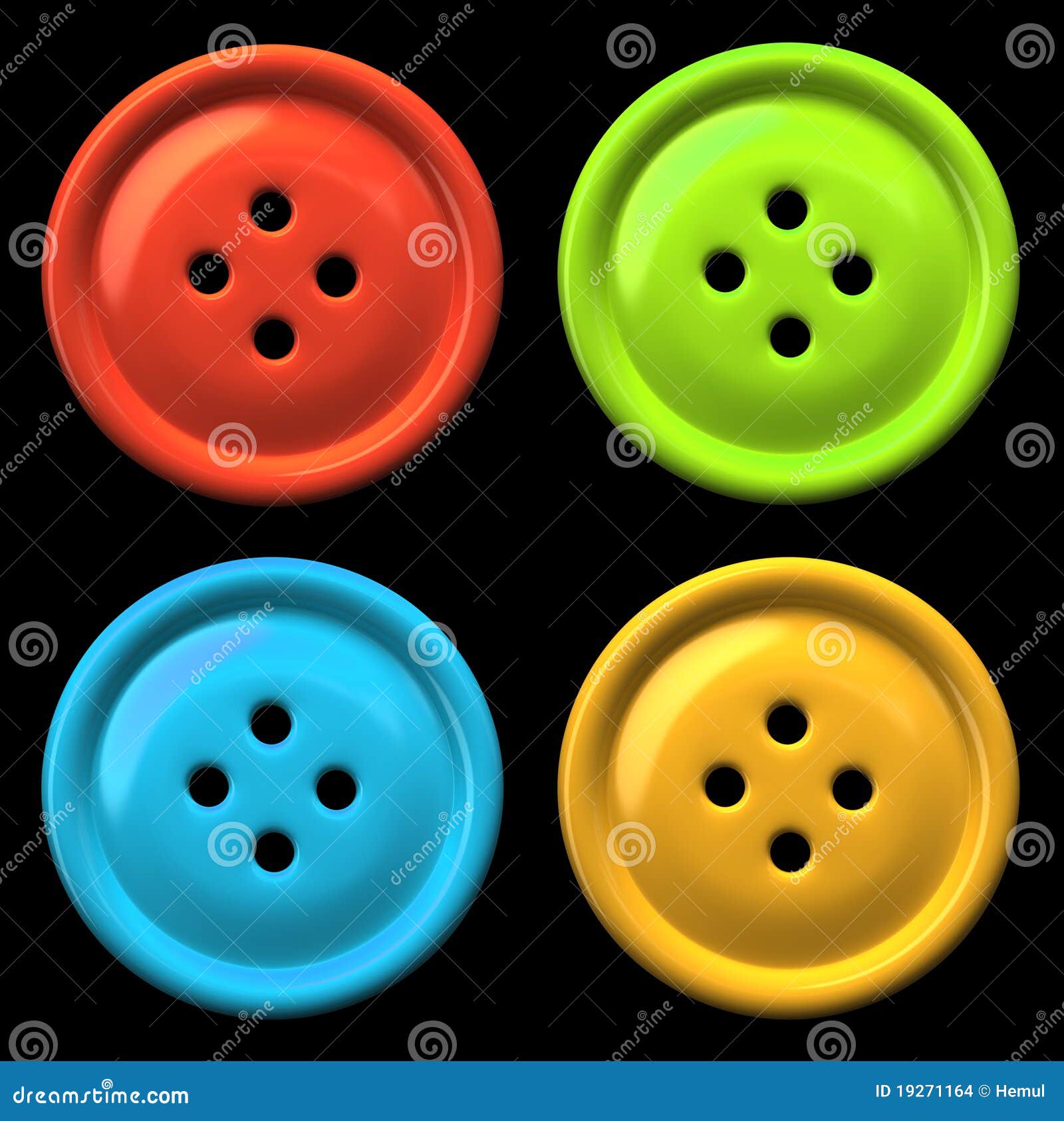 Four colourful buttons stock illustration. Illustration of many - 19271164