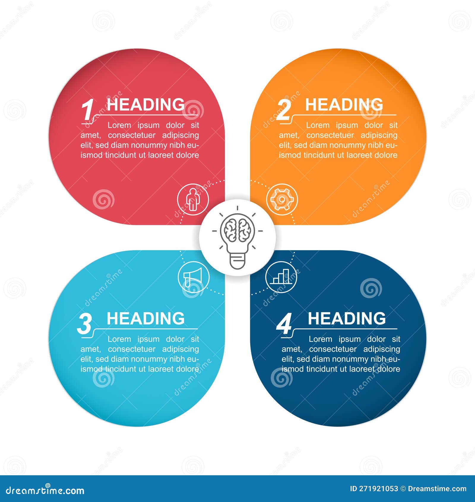Four Column Infographic Template Stock Vector - Illustration of icon ...