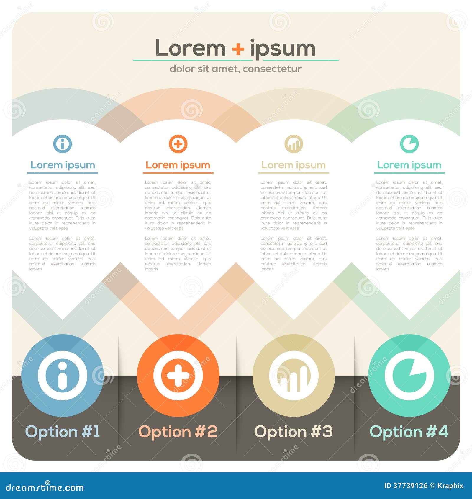 Four Columns Abstract Design Layout Stock Vector - Illustration of ...