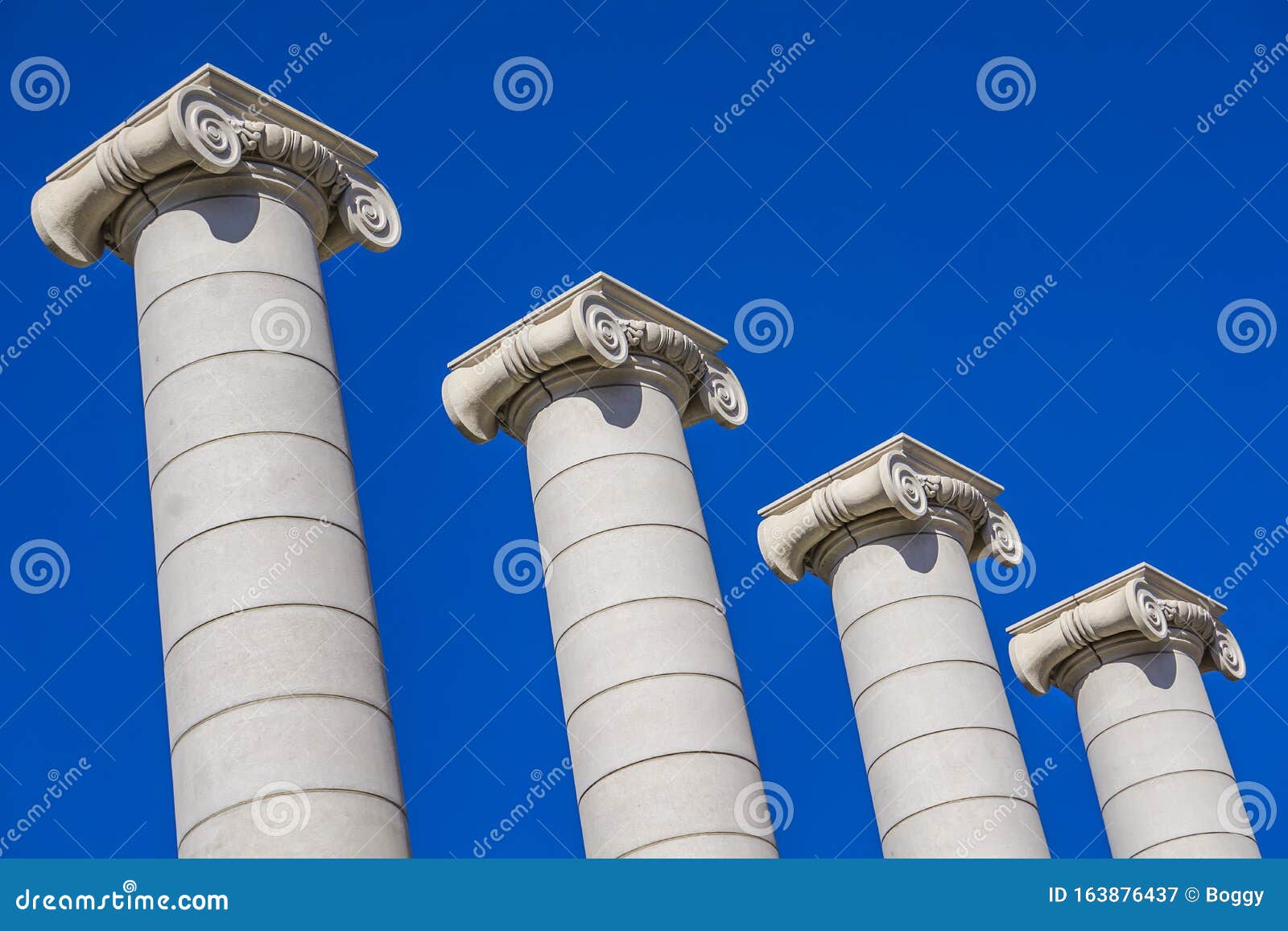 The Four Columns in Barcelona, Spain Stock Image - Image of famous ...