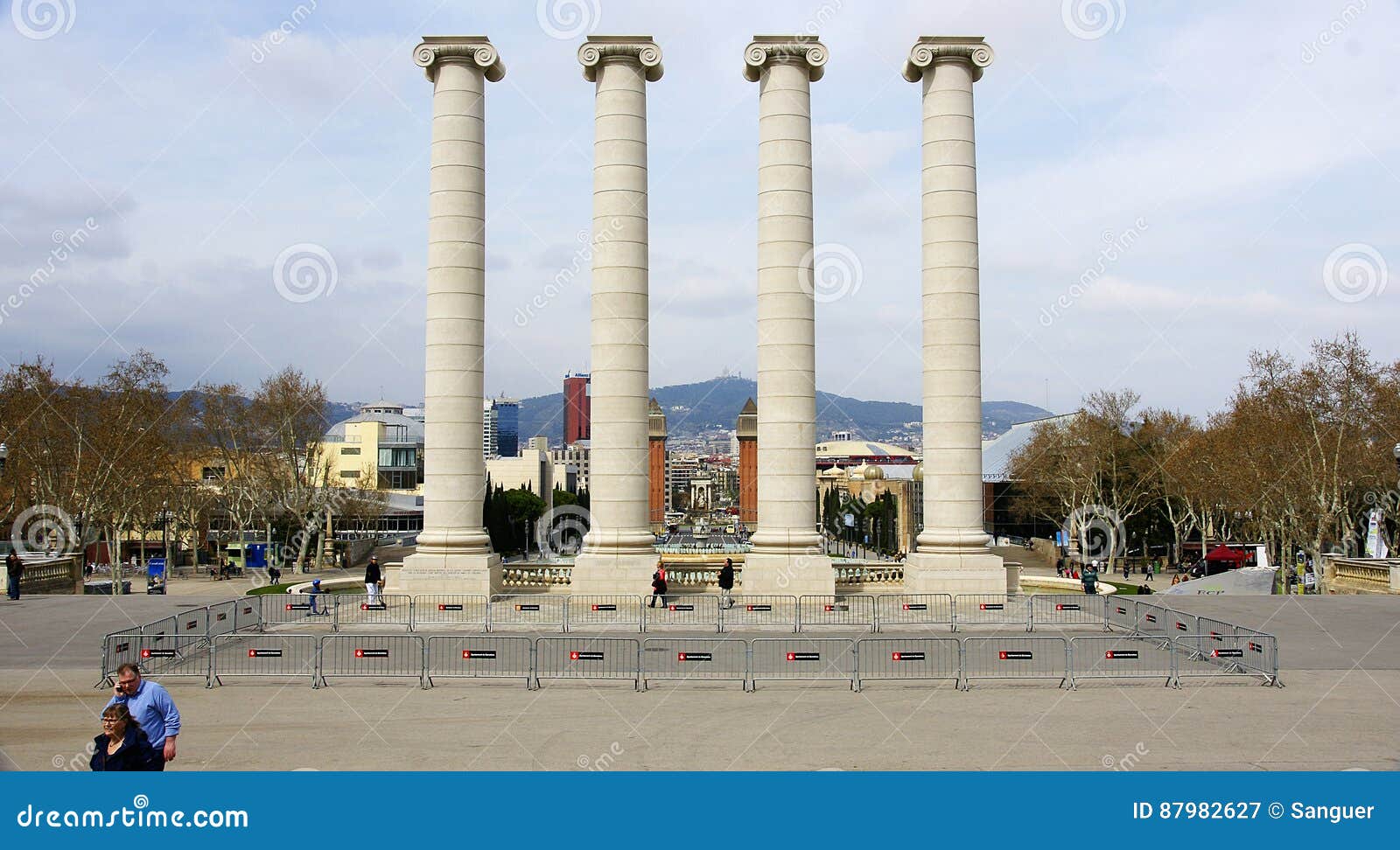 Four Columns Representative of the Four Catalan Bars Editorial ...