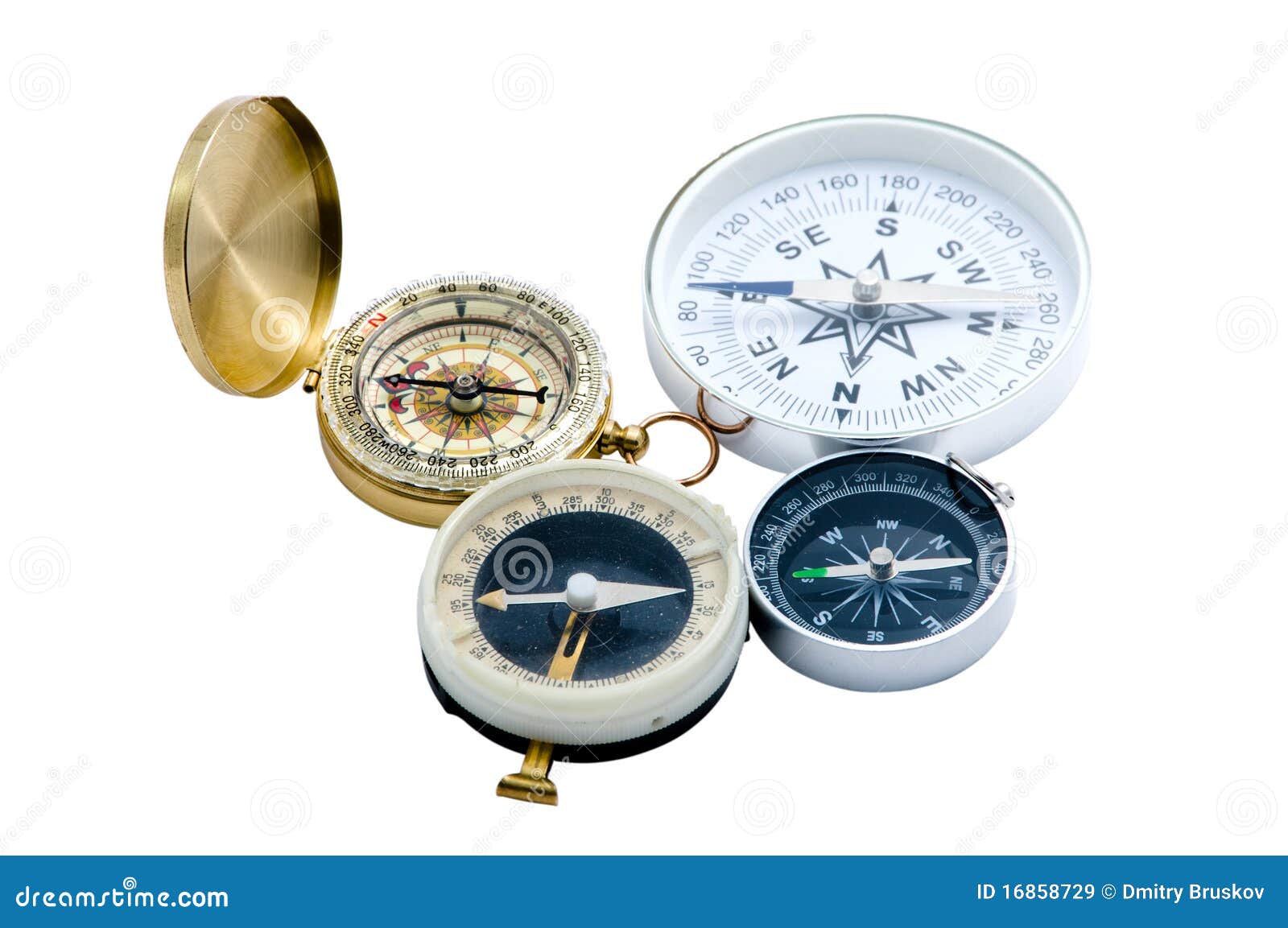 Four compass stock image. Image of antique, navigation - 16858729