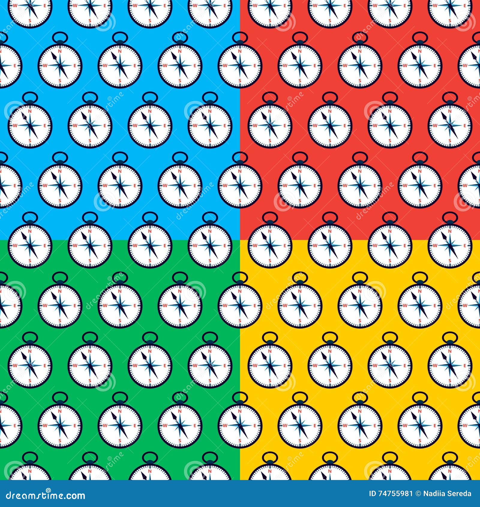 Four Compass Rose Cards Royalty-Free Stock Photography | CartoonDealer ...