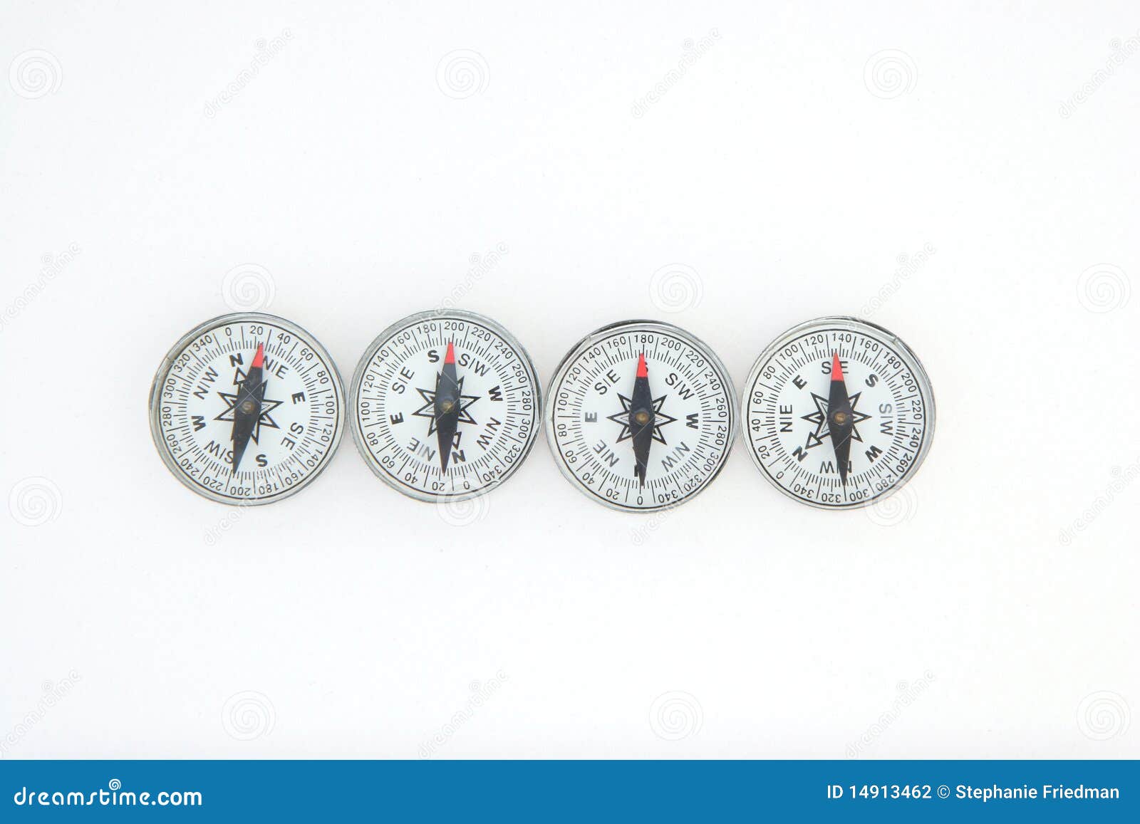 Four compasses stock photo. Image of north, cartography - 14913462