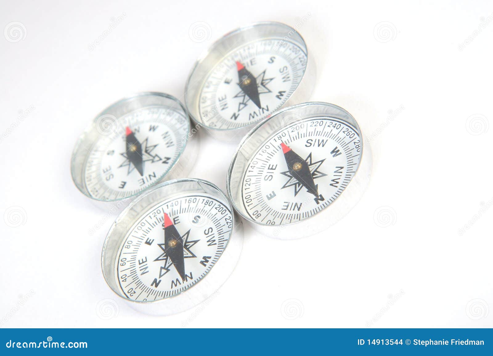 Four compasses stock photo. Image of four, exploration - 14913544