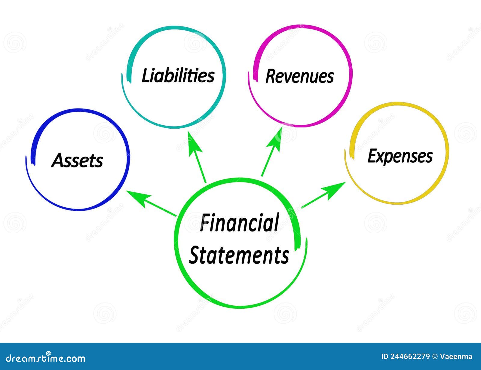 Components of Financial Statements Stock Image - Image of income ...