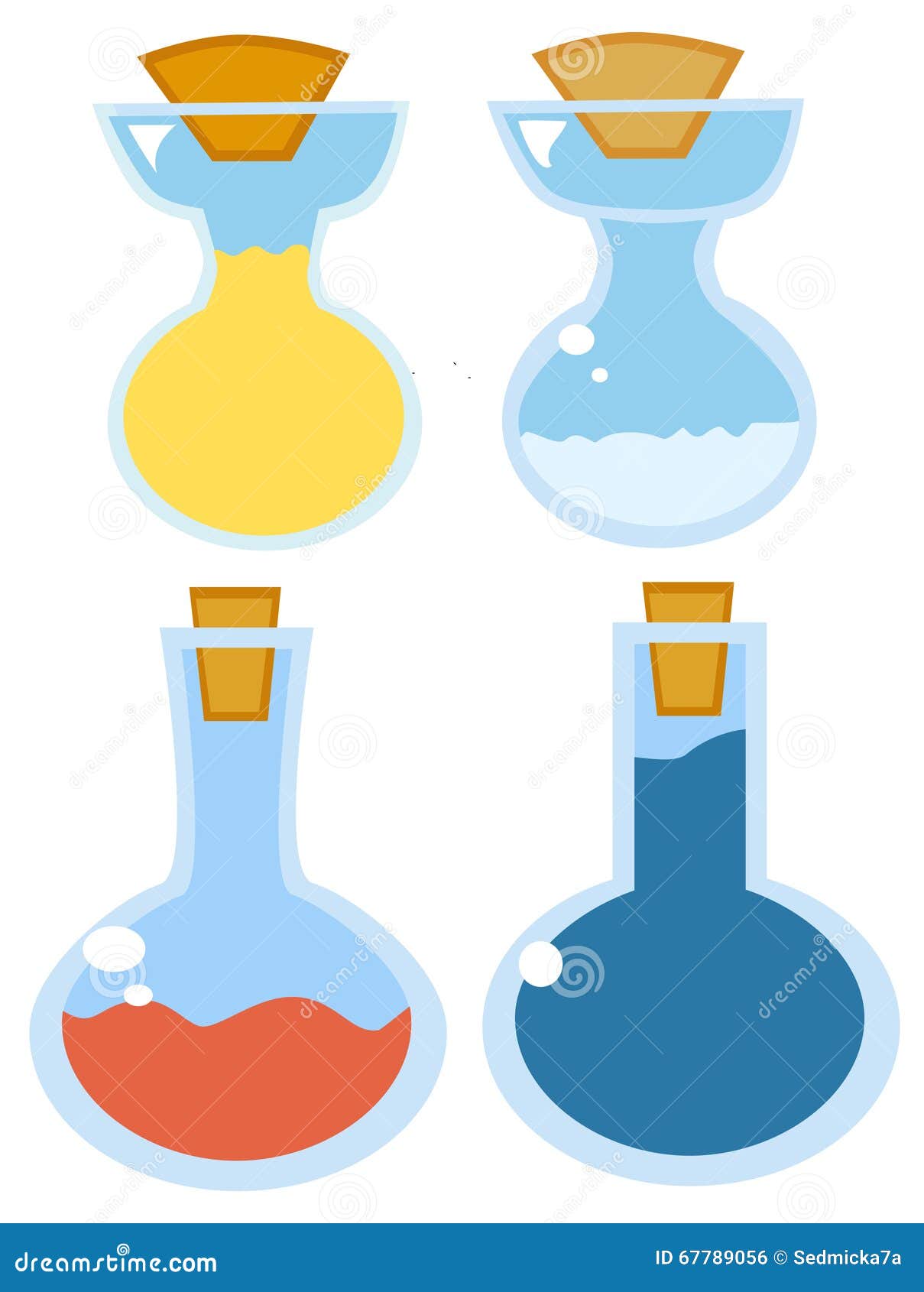Four concoction stock vector. Illustration of object - 67789056