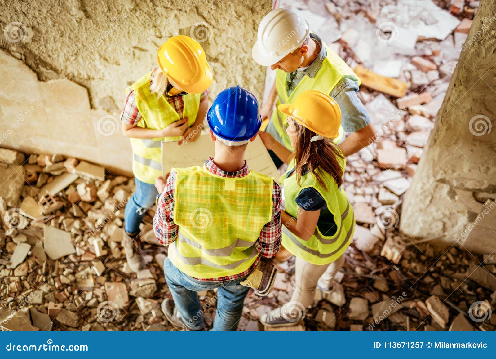 Reconstruction after Disaster Stock Image - Image of electrician ...