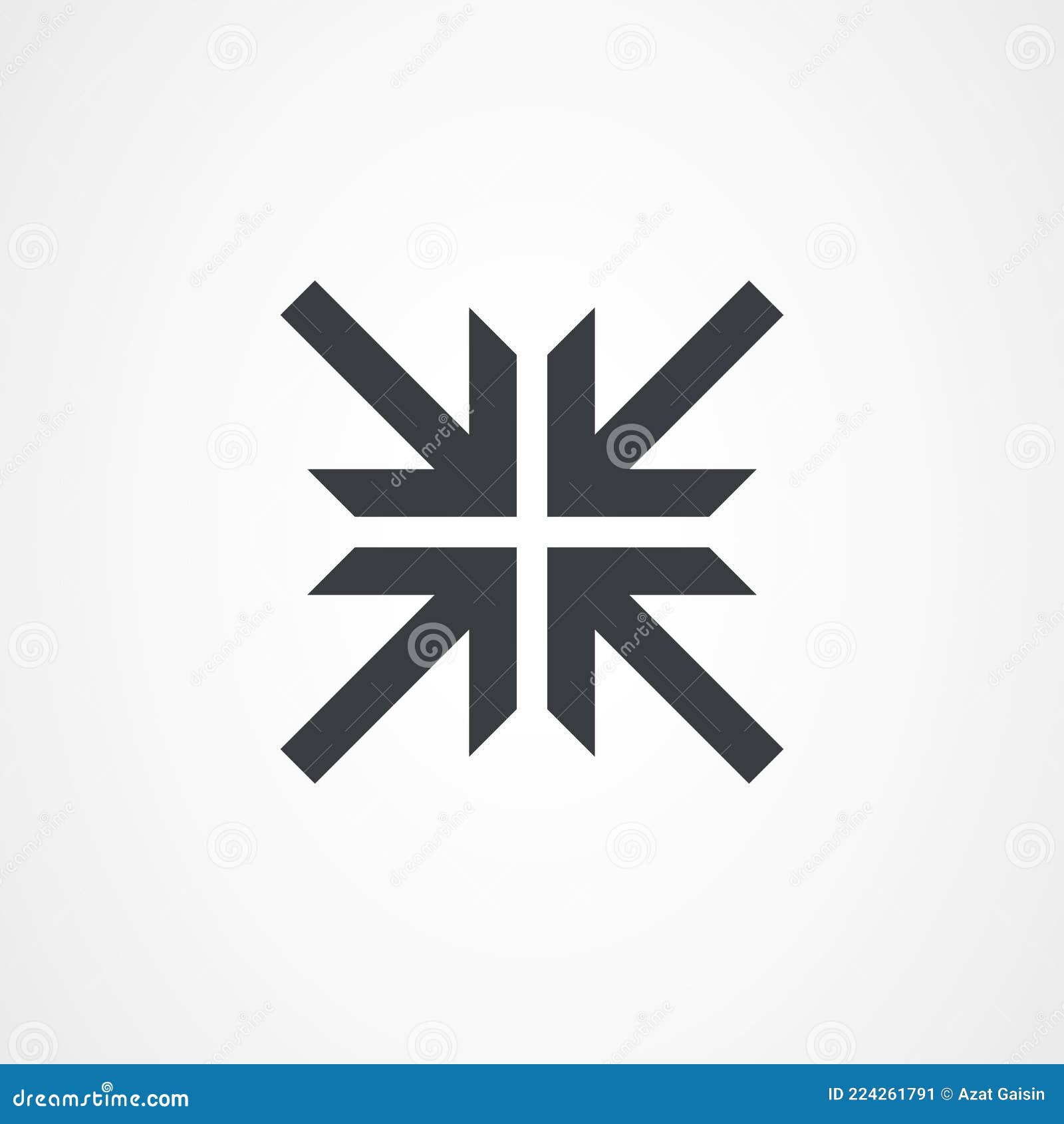 Four Converging Arrow at the Center, Arrow Icon Stock Illustration ...