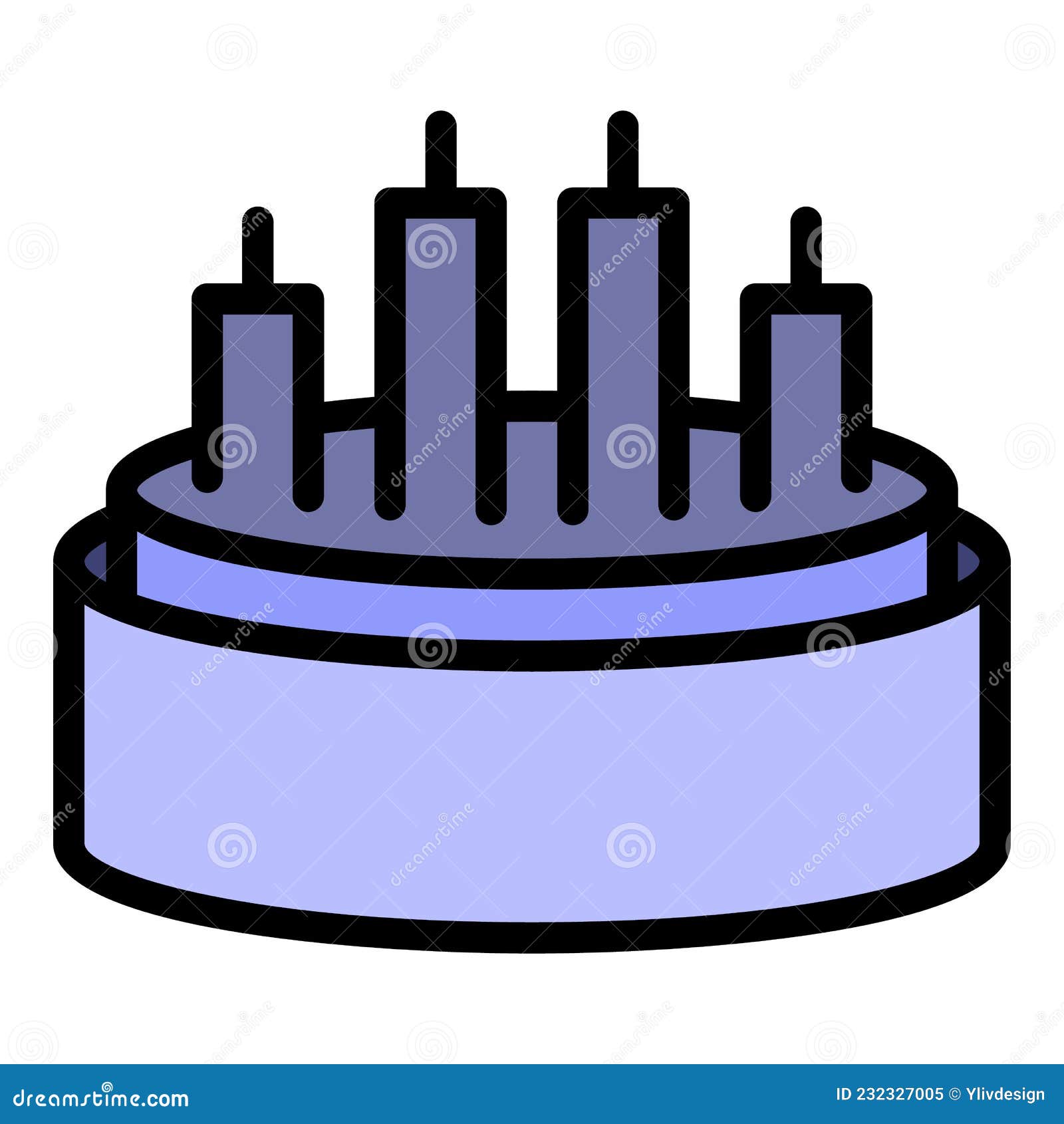 Four Core Cable Icon Color Outline Vector Stock Vector - Illustration ...