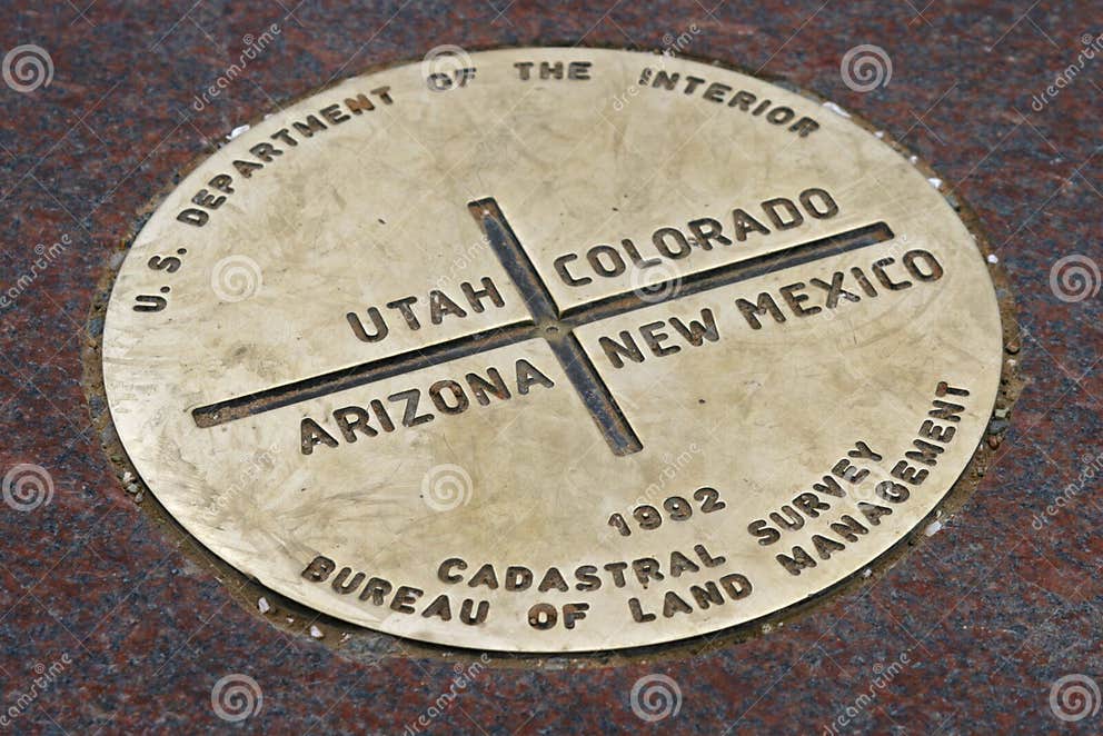 Four Corners State Border Market Stock Photo - Image of bordering ...