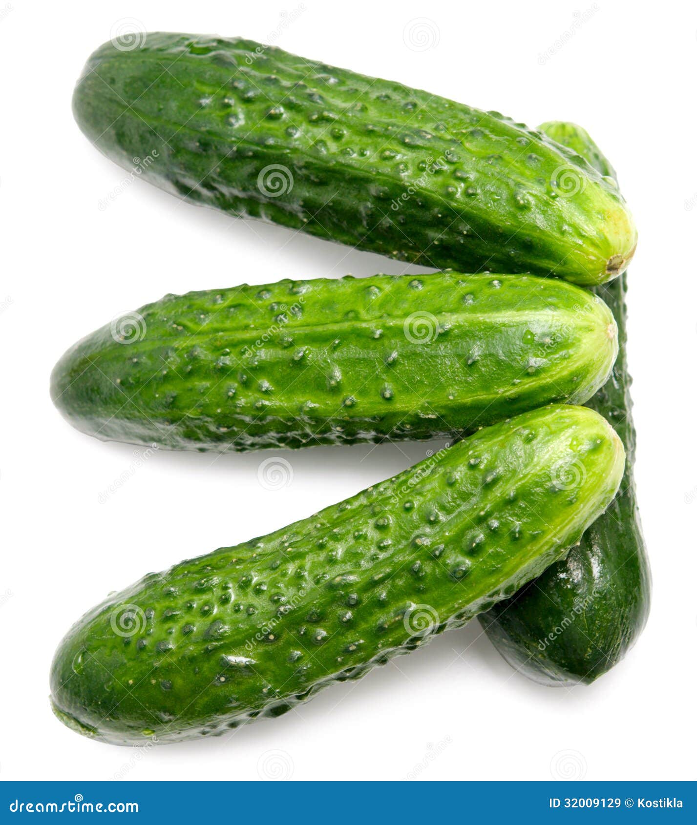 Four cucumbers stock image. Image of color, card, green - 32009129