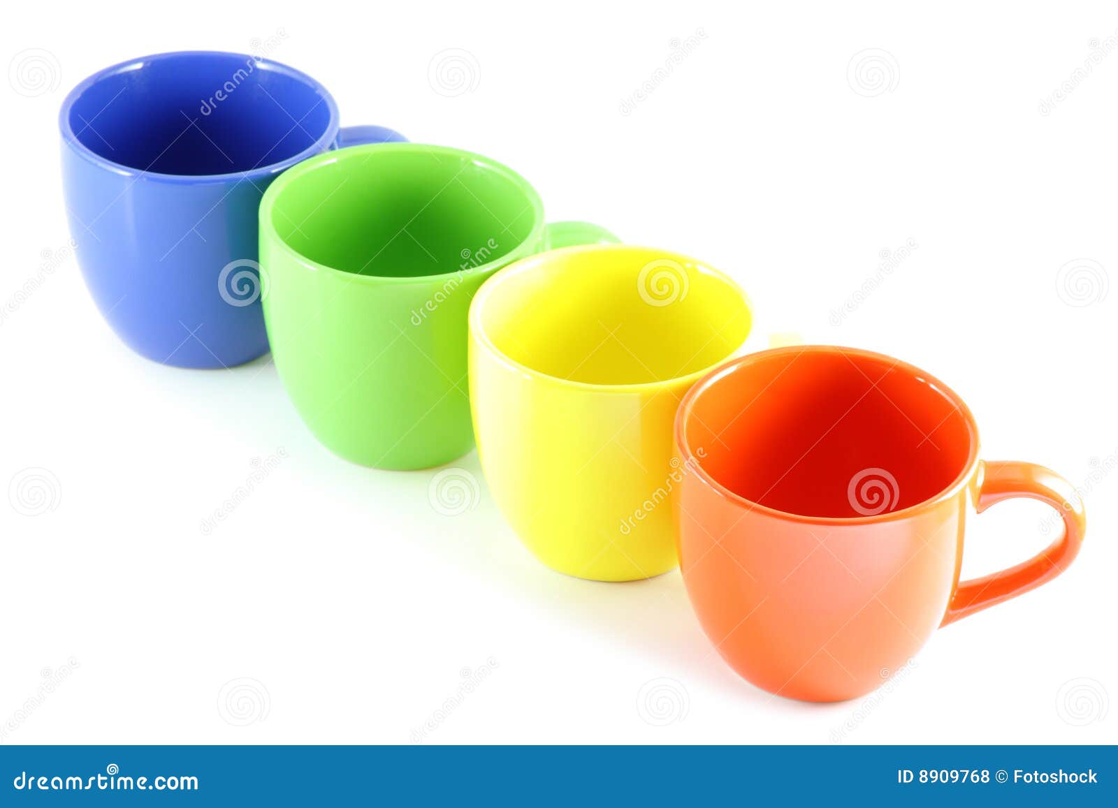 Four Cups stock photo. Image of isolated, orange, gastronomy - 8909768