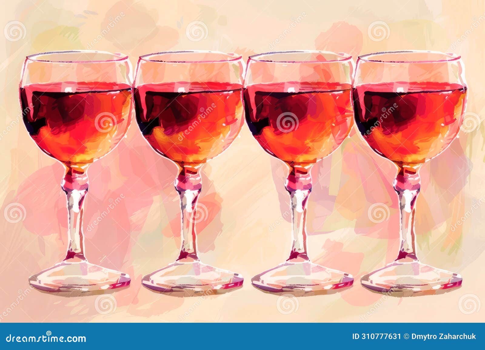 Four Cups of Wine Traditionally Consumed during the Passover Seder ...